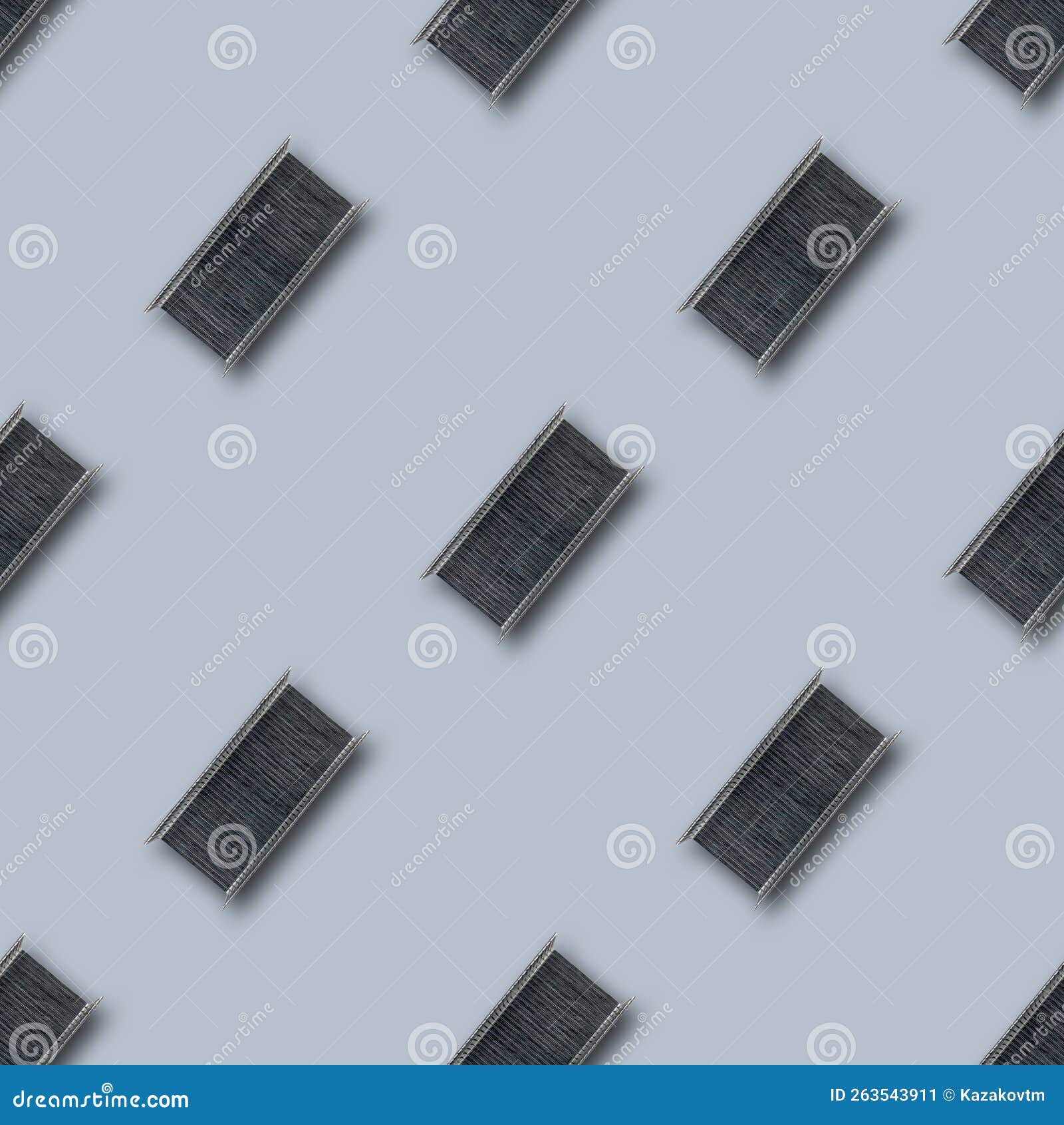 Seamless Staple Staples Pattern at Magnification Stock Image - Image of ...