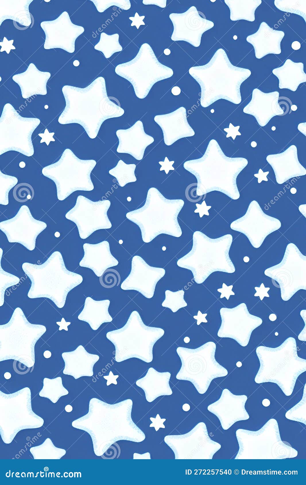 Seamless Star Pattern. Blue Background Stock Illustration ...