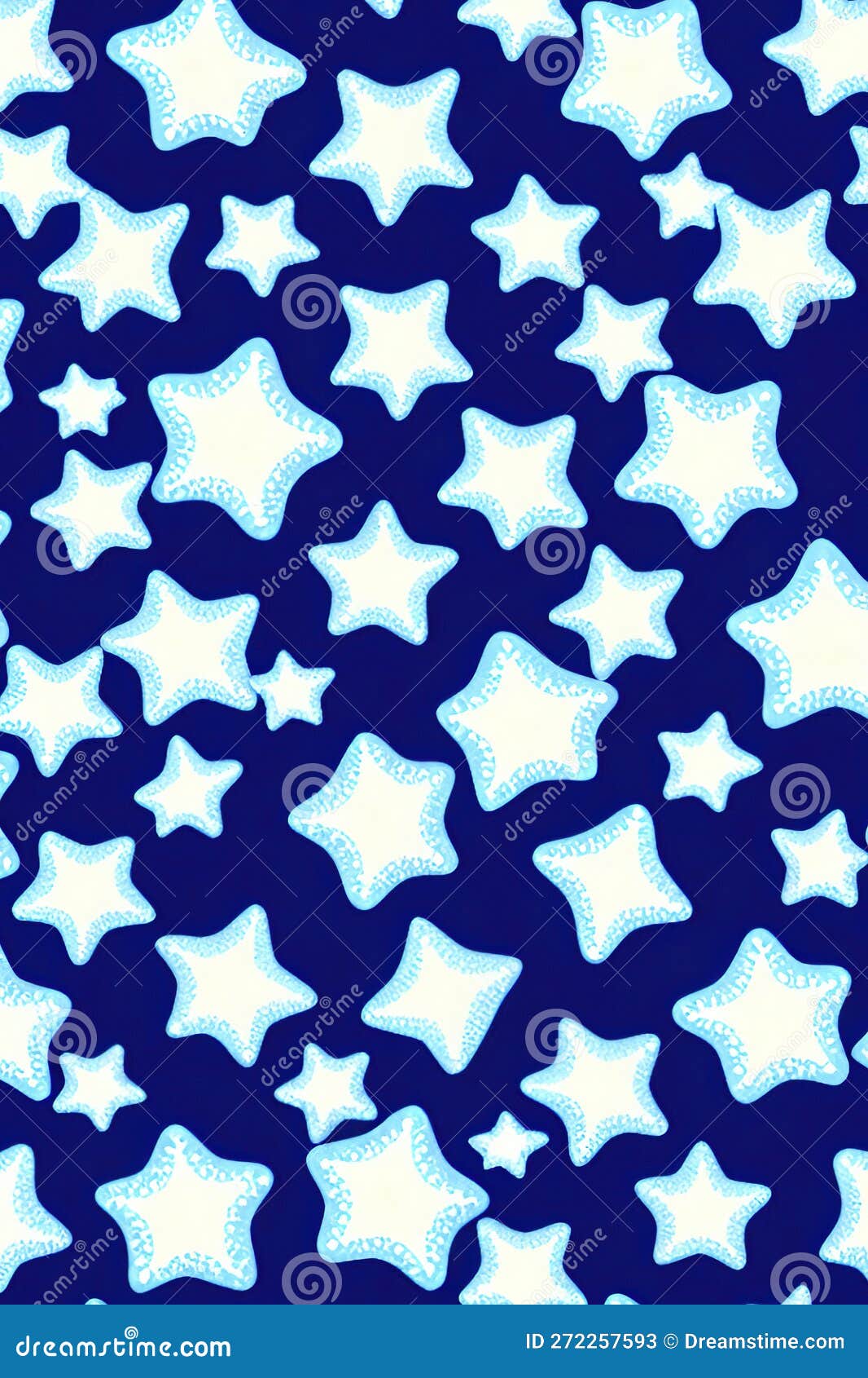 Seamless Star Pattern. Blue Background Stock Illustration ...