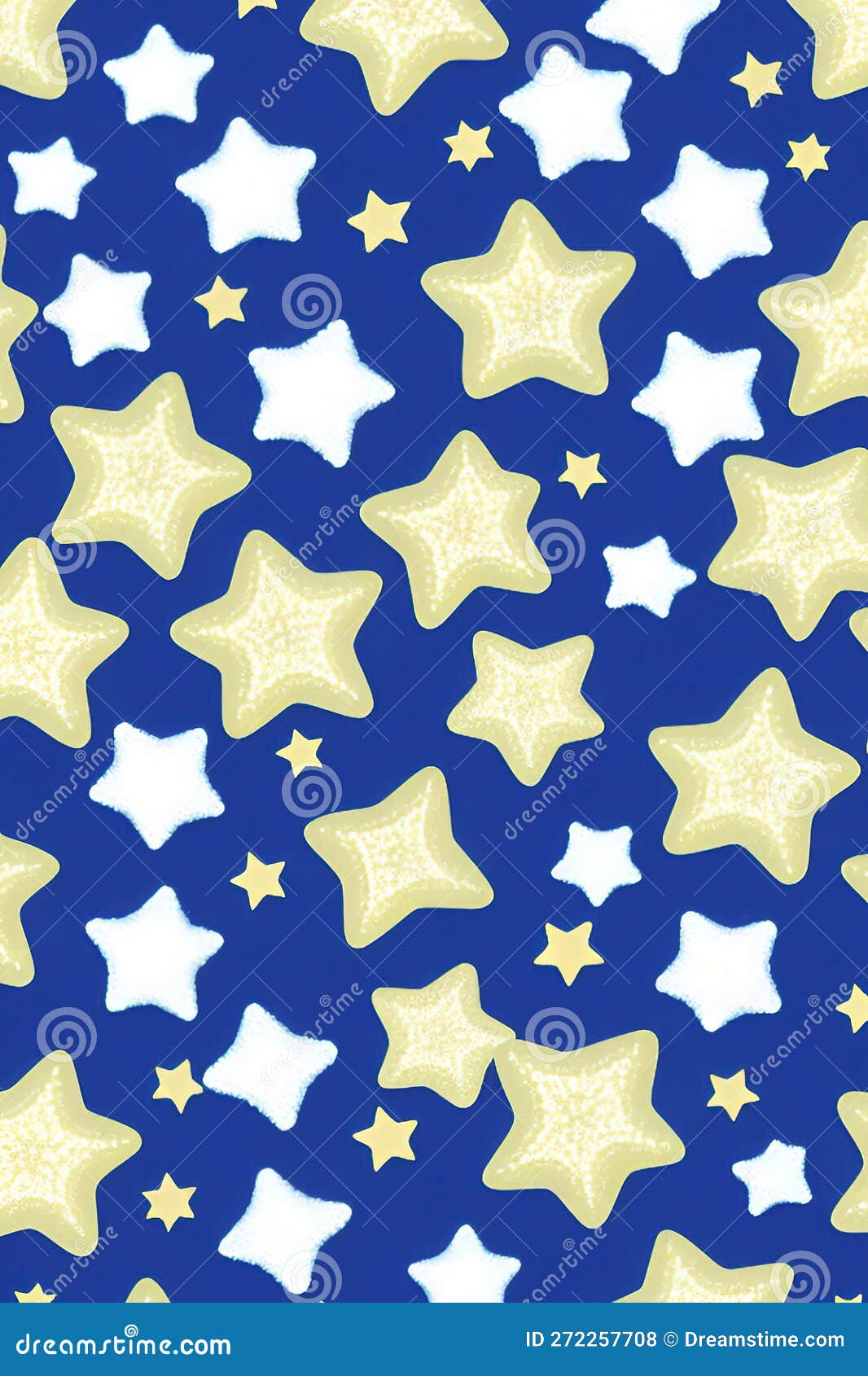 Seamless Star Pattern. Blue Background Stock Illustration ...