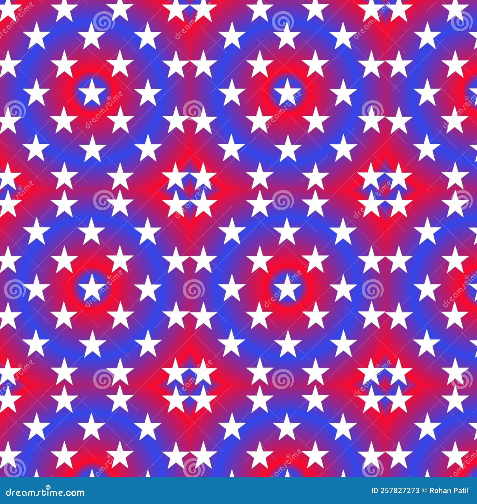Seamless Star Pattern on Blue and Red Colour for Decoration Stock ...