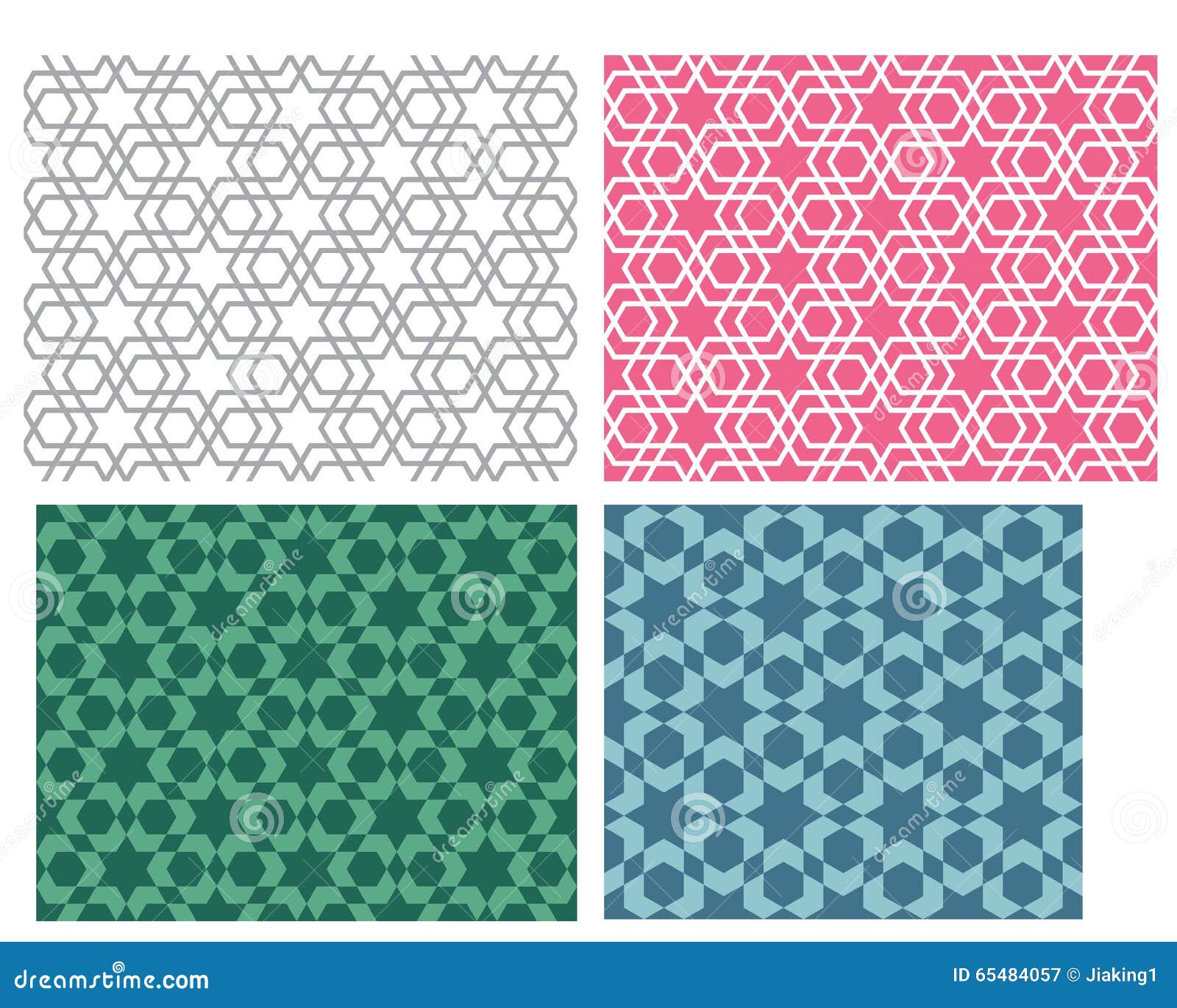 Seamless Korean Pattern With Jeju Islands Landmarks On White Background ...