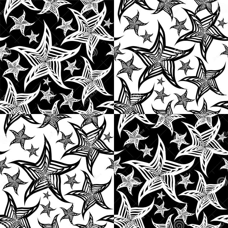 Seamless starfish stock vector. Illustration of black - 22335634