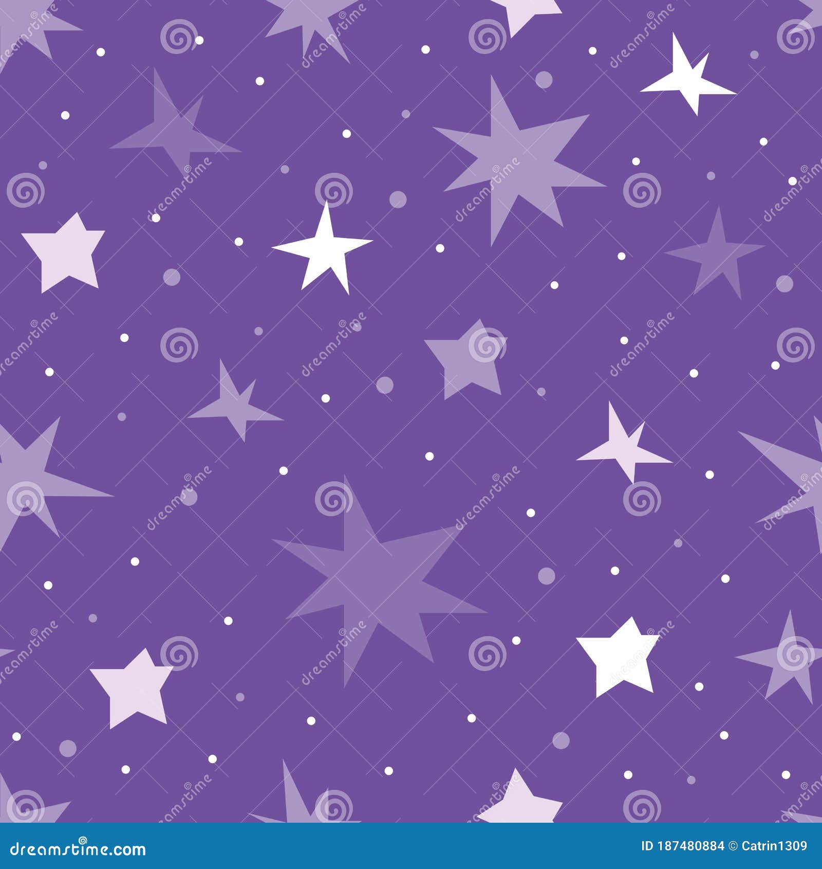 Seamless Starry Sky Pattern. Cosmic Space Stars and Constellations on a ...