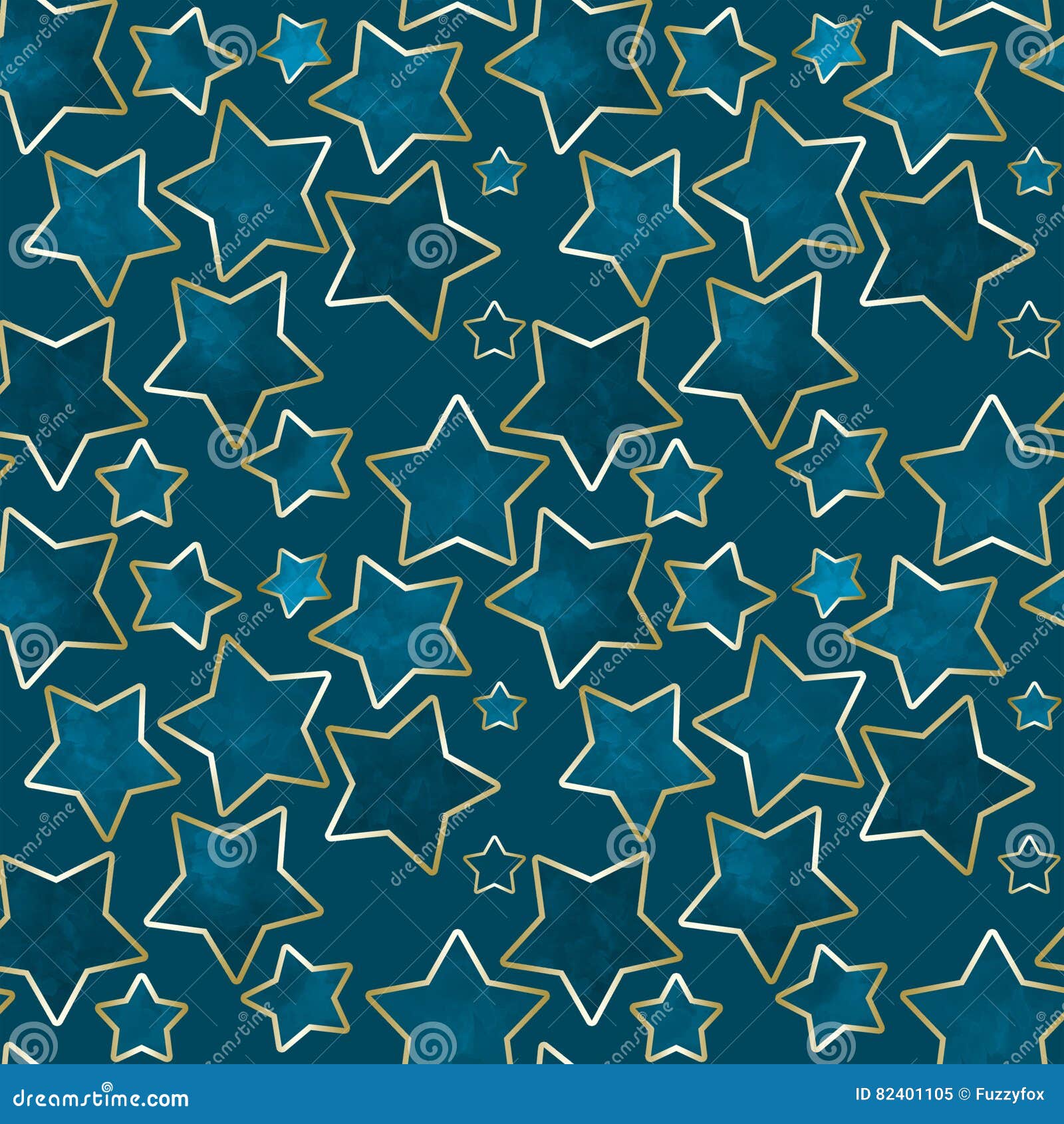 Seamless Stars Pattern in Navy Colors Stock Illustration - Illustration ...