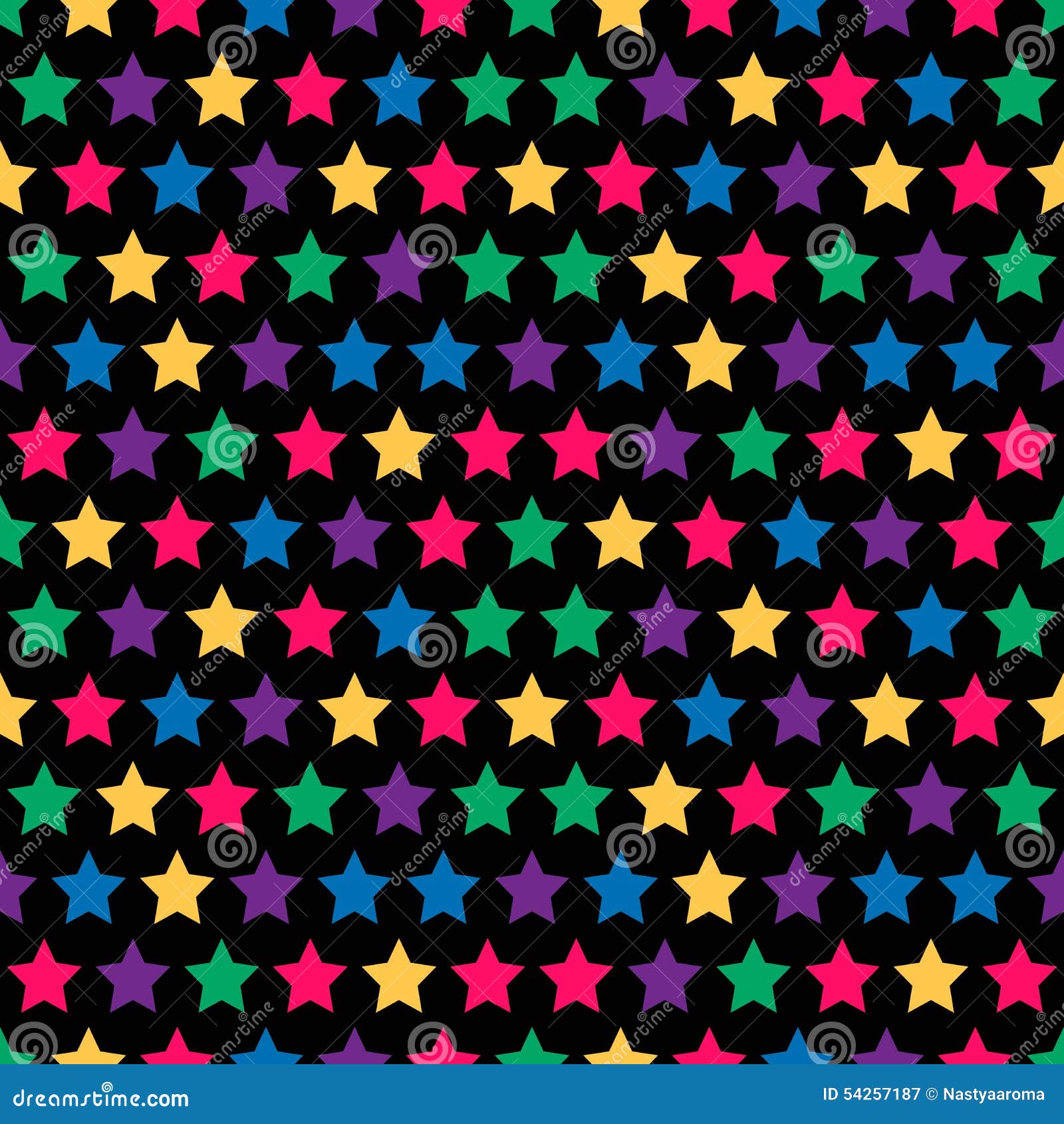 Seamless Stars Pattern in Retro Color Stock Vector - Illustration of ...