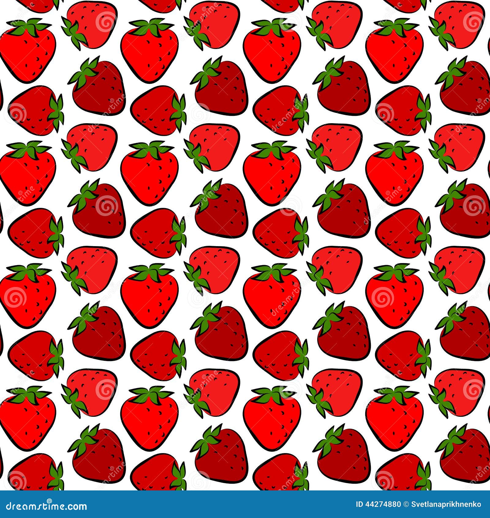 Seamless Stawberry Vector Illustration | CartoonDealer.com #44274880