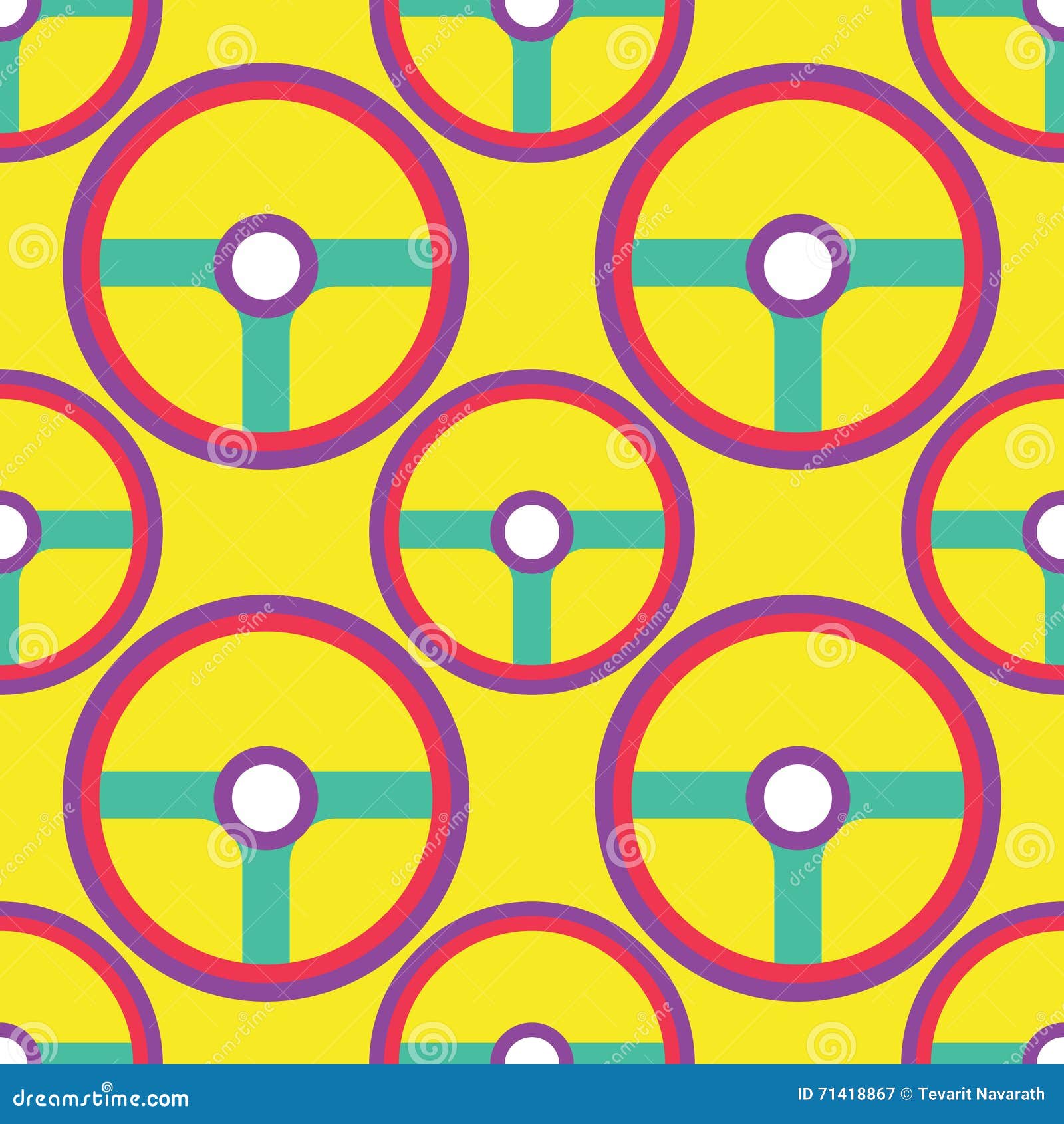 Seamless Steering Wheel Pattern Stock Vector - Illustration of wheels ...