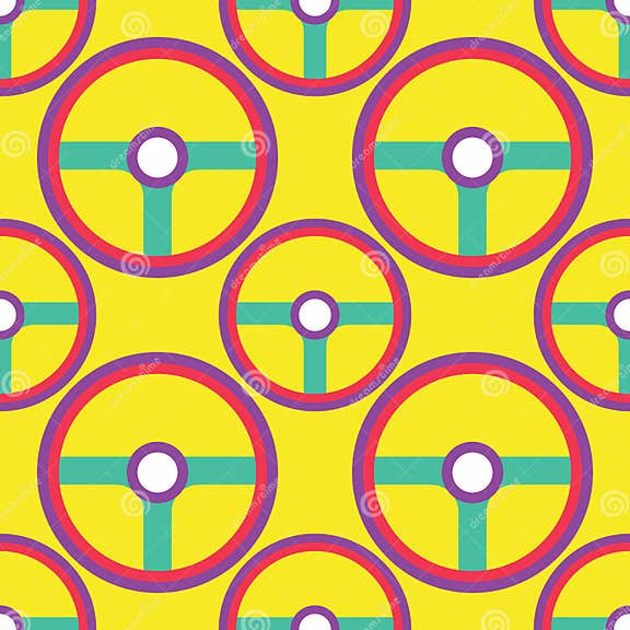 Seamless Steering Wheel Pattern Stock Vector - Illustration of wheels ...