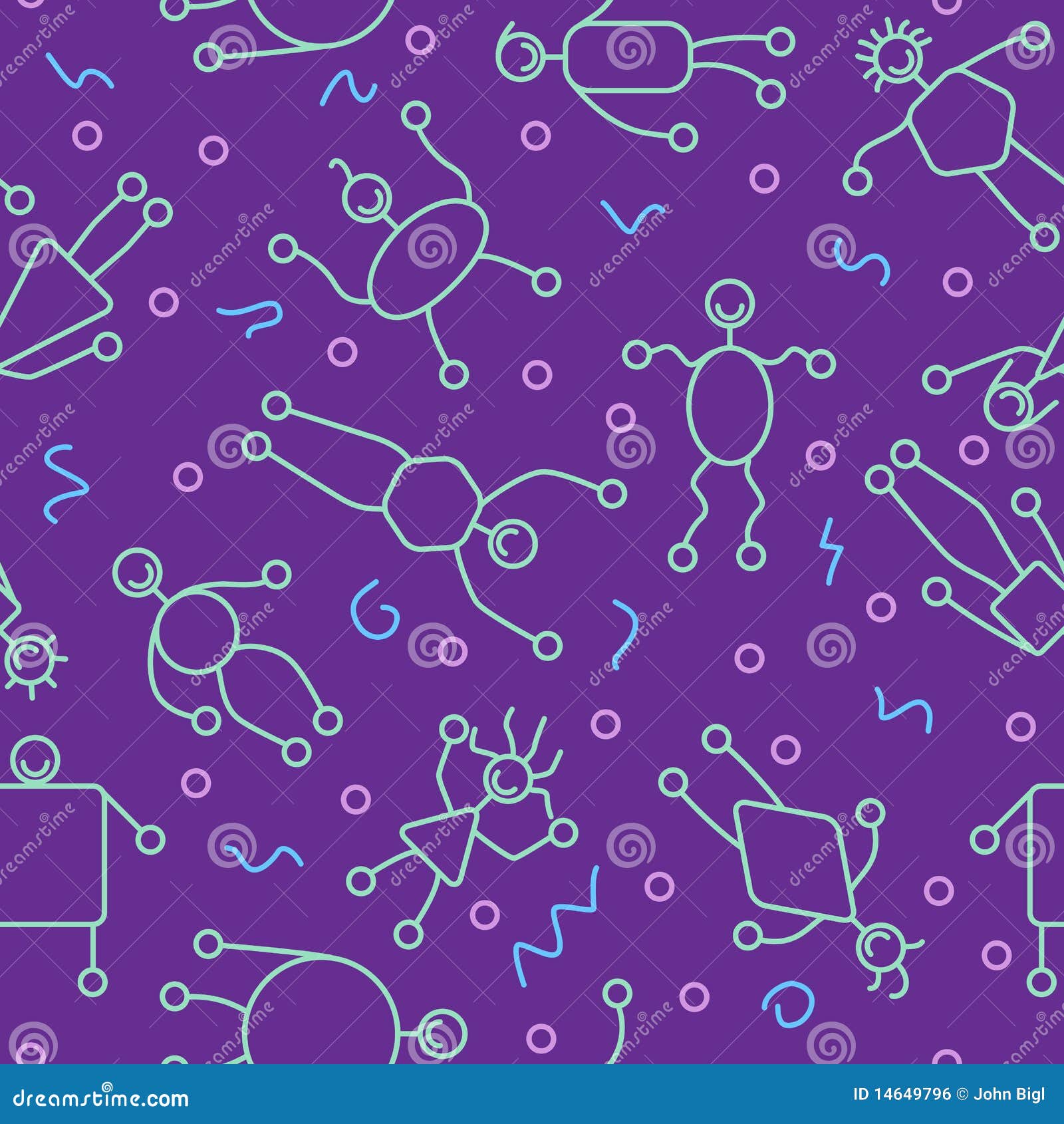 Seamless Stick Figure Background Stock Vector - Illustration of ...