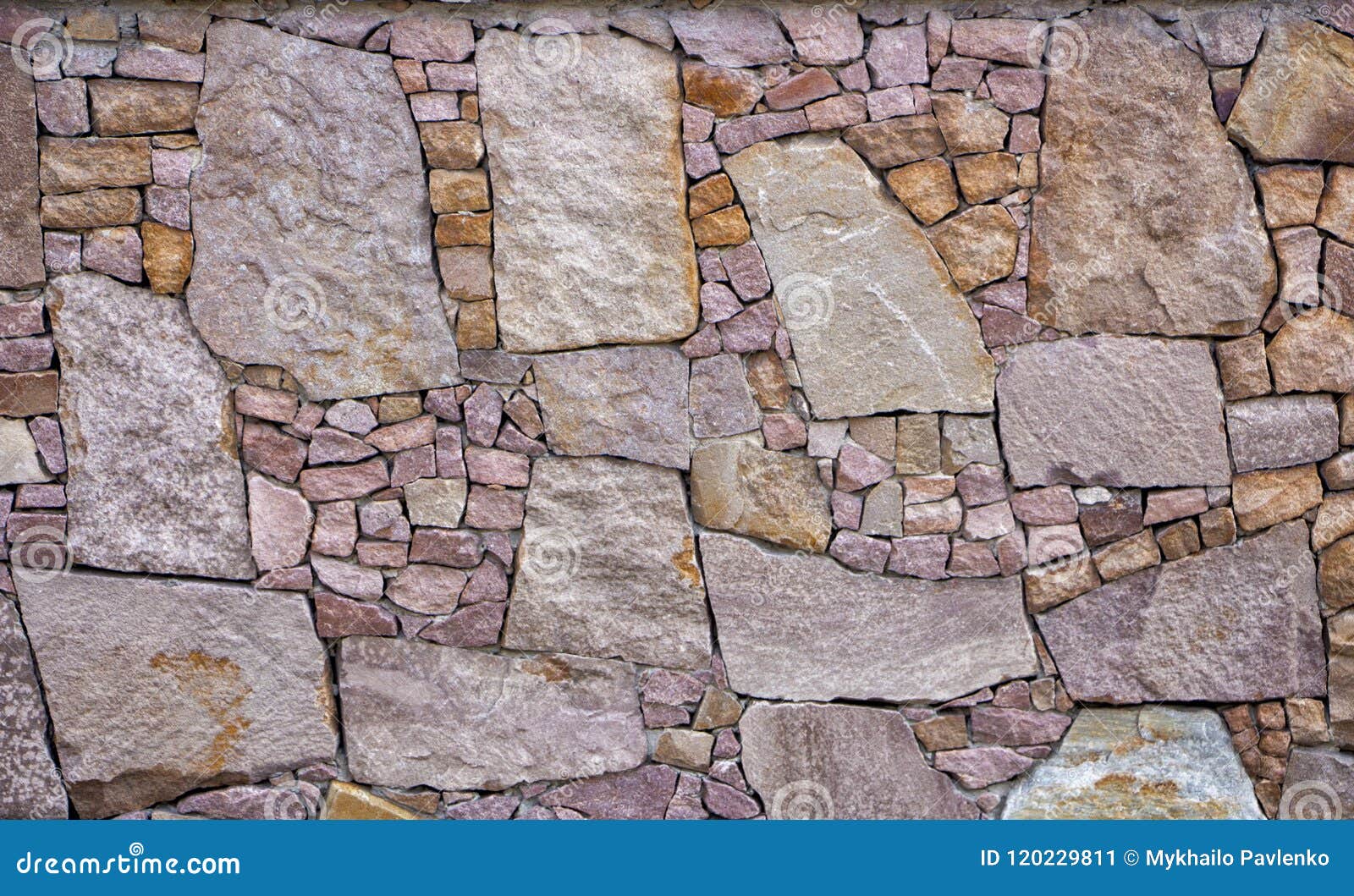 Seamless Stone Masonry Using Rectangular Stones, Red and Gray Shades ...