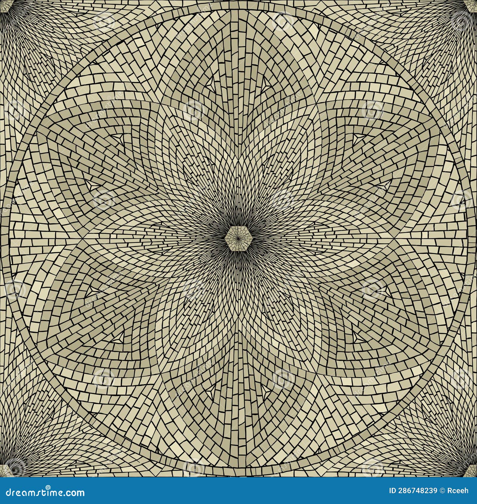 Seamless Stone Mosaic Pattern Stock Vector - Illustration of ceramic ...