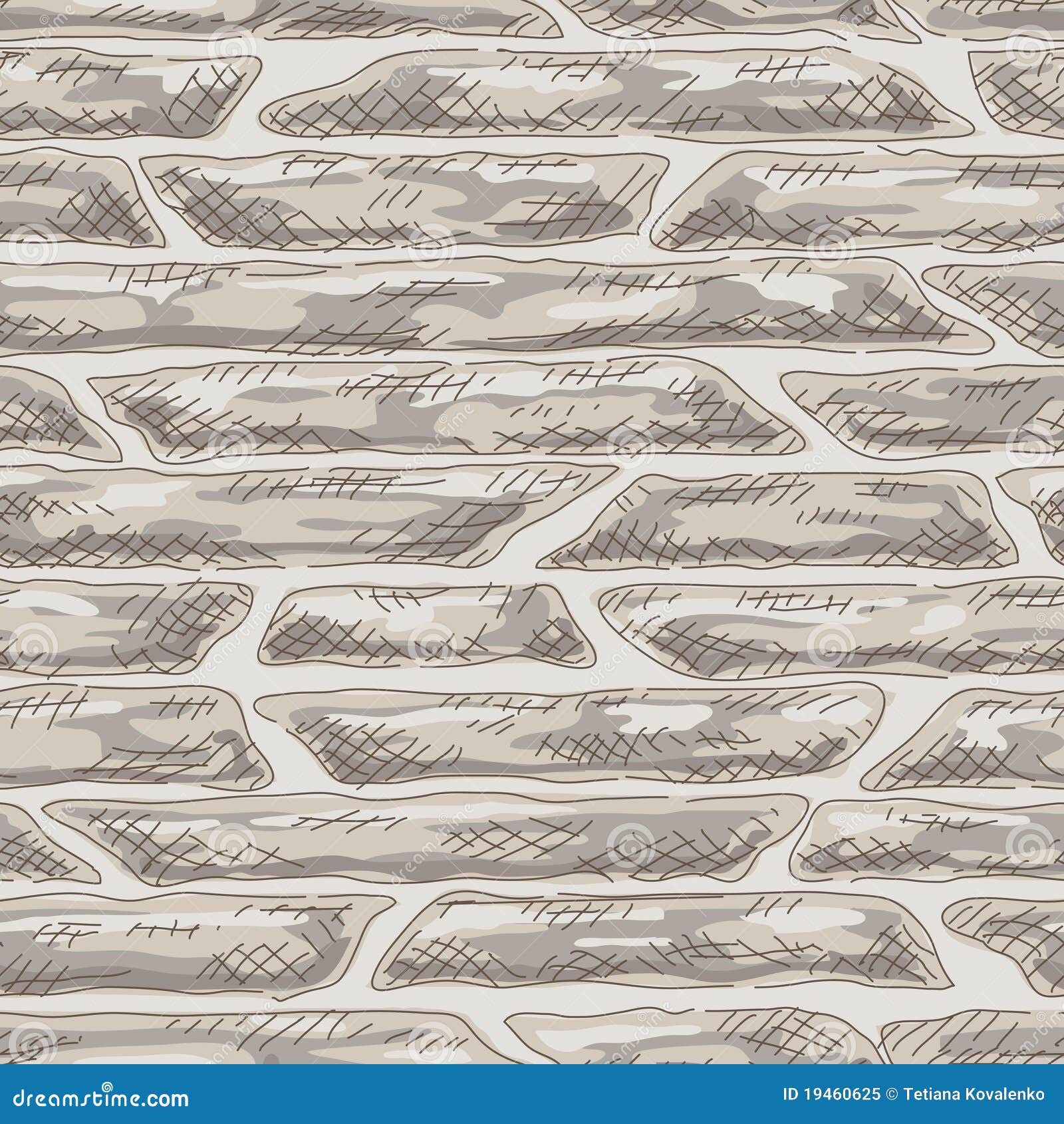 Seamless stone wall. stock vector. Illustration of blocks - 19460625