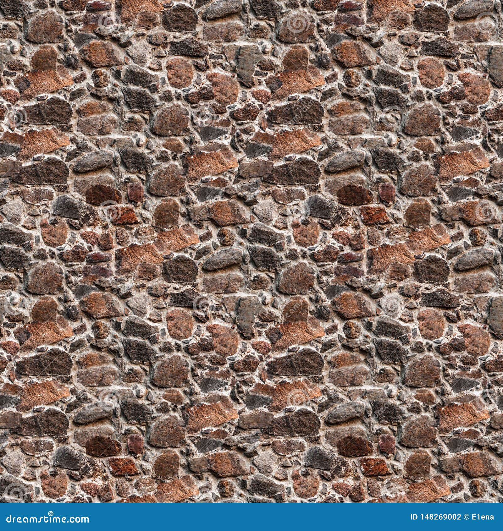 Seamless Stone Wall Pattern, Brown Background Stock Photo - Image of ...