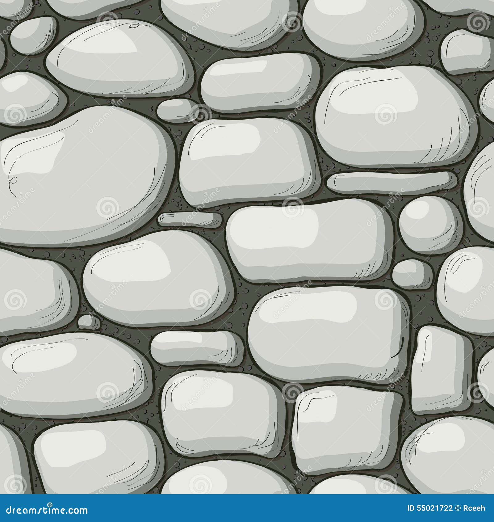 Seamless stones pattern stock vector. Illustration of natural - 55021722