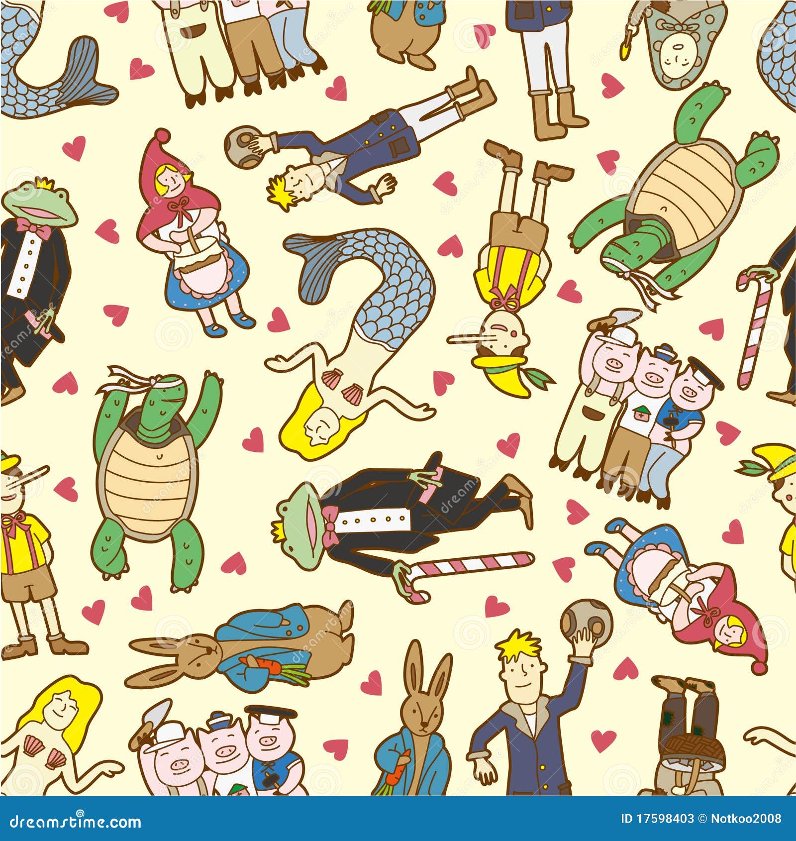 Seamless story pattern stock vector. Illustration of doodle - 17598403