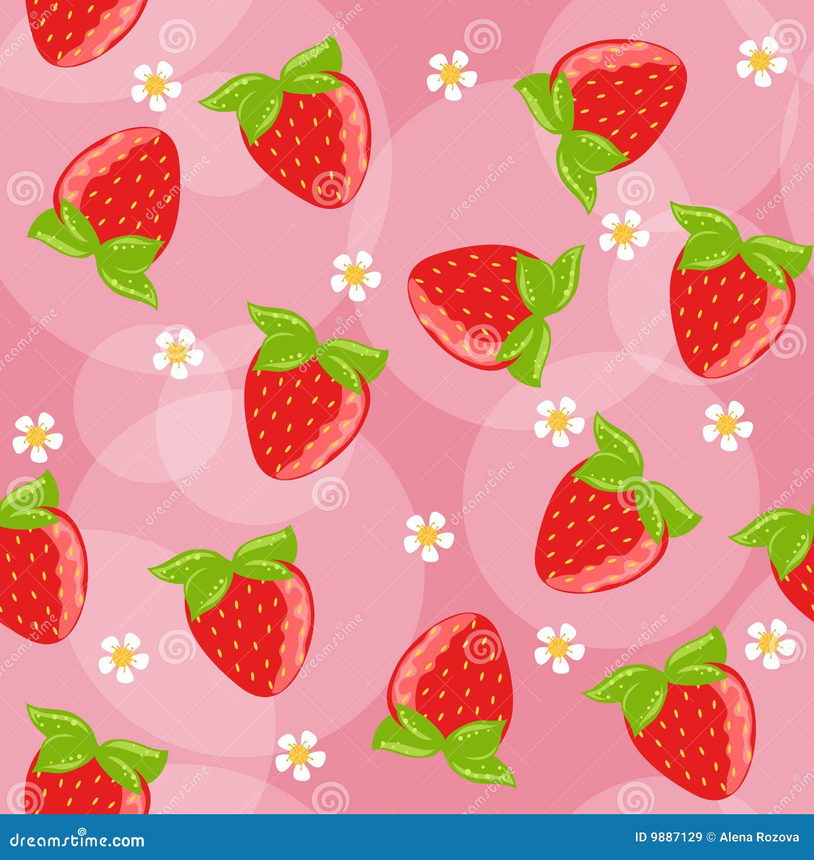 Seamless Strawberry Background Royalty Free Stock Images - Image: 9887129