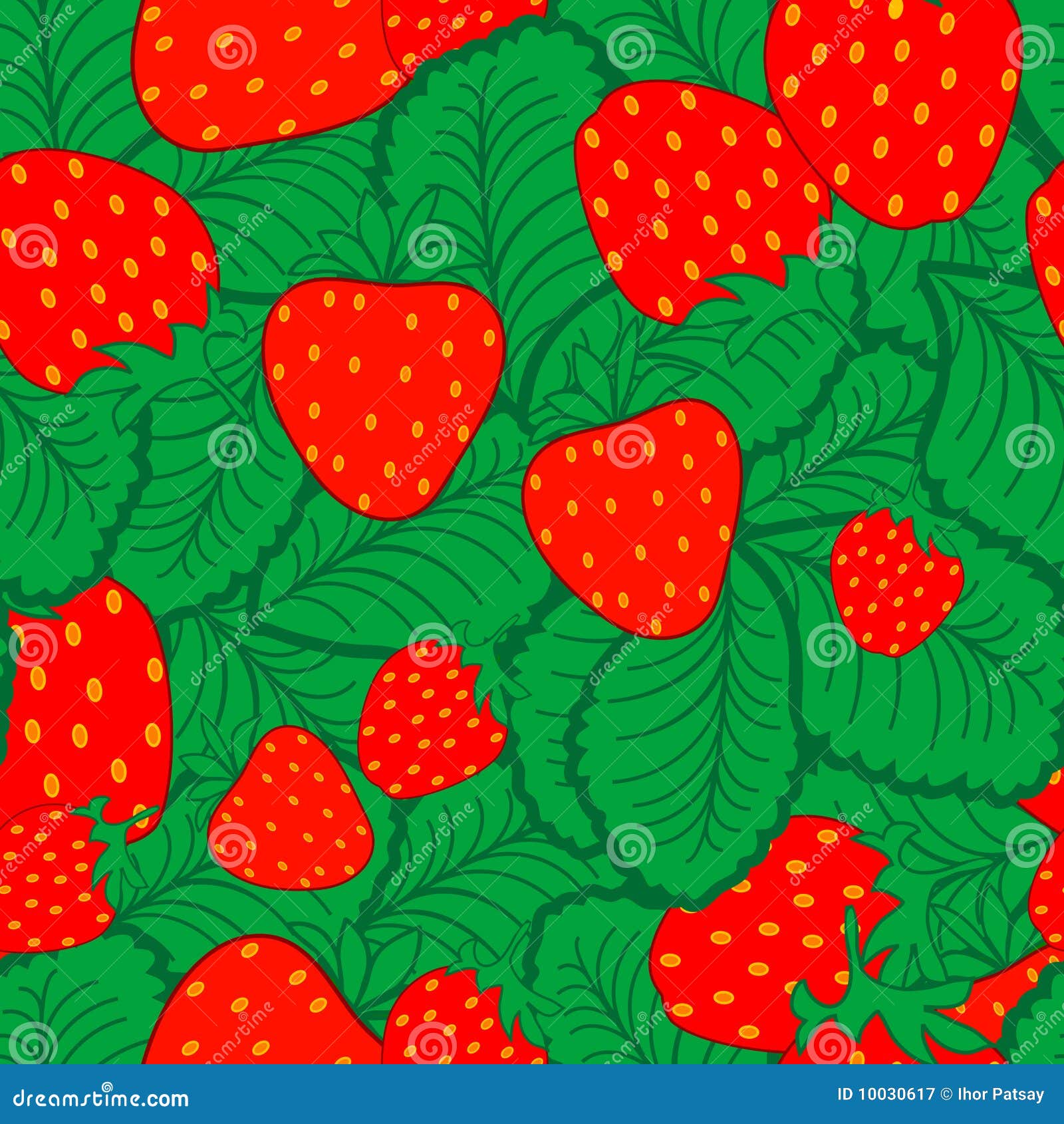Seamless Strawberry Pattern Stock Vector - Illustration of juicy, berry ...