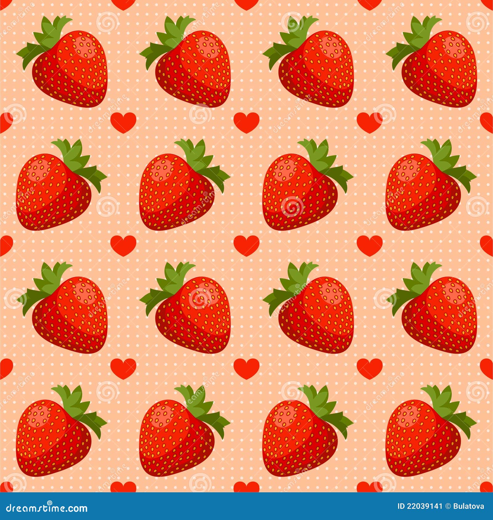 Seamless Strawberry Pattern Stock Vector - Illustration of wallpaper ...