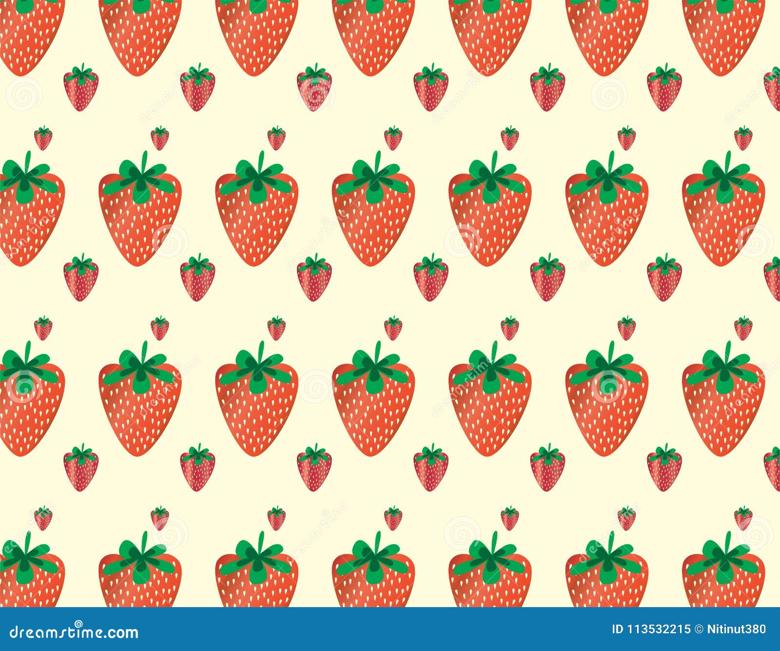 Seamless Strawberry Pattern Background Vector Stock Vector ...