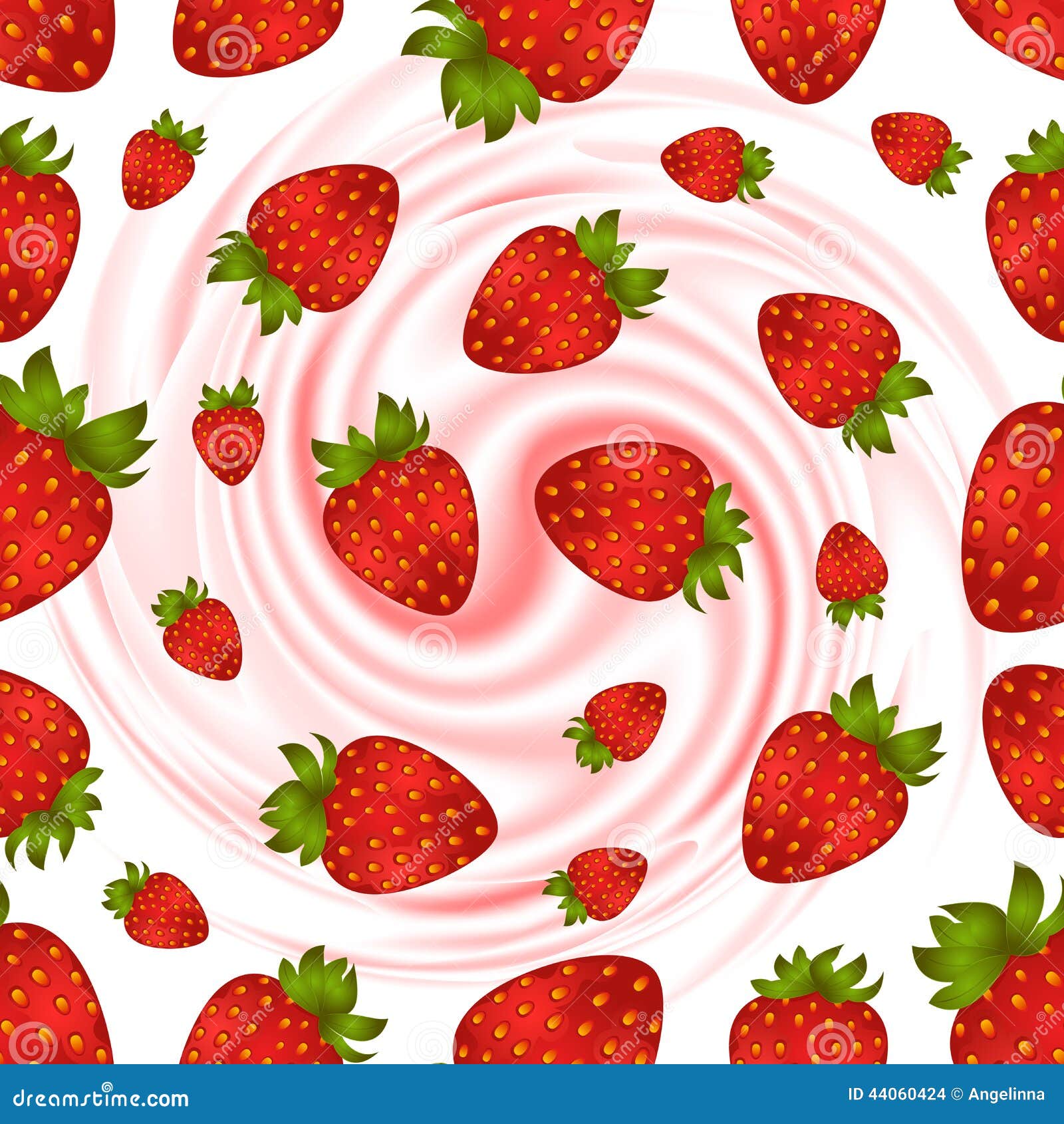 Seamless Strawberry Fruit Skin Pattern Background. Vector Illustration ...