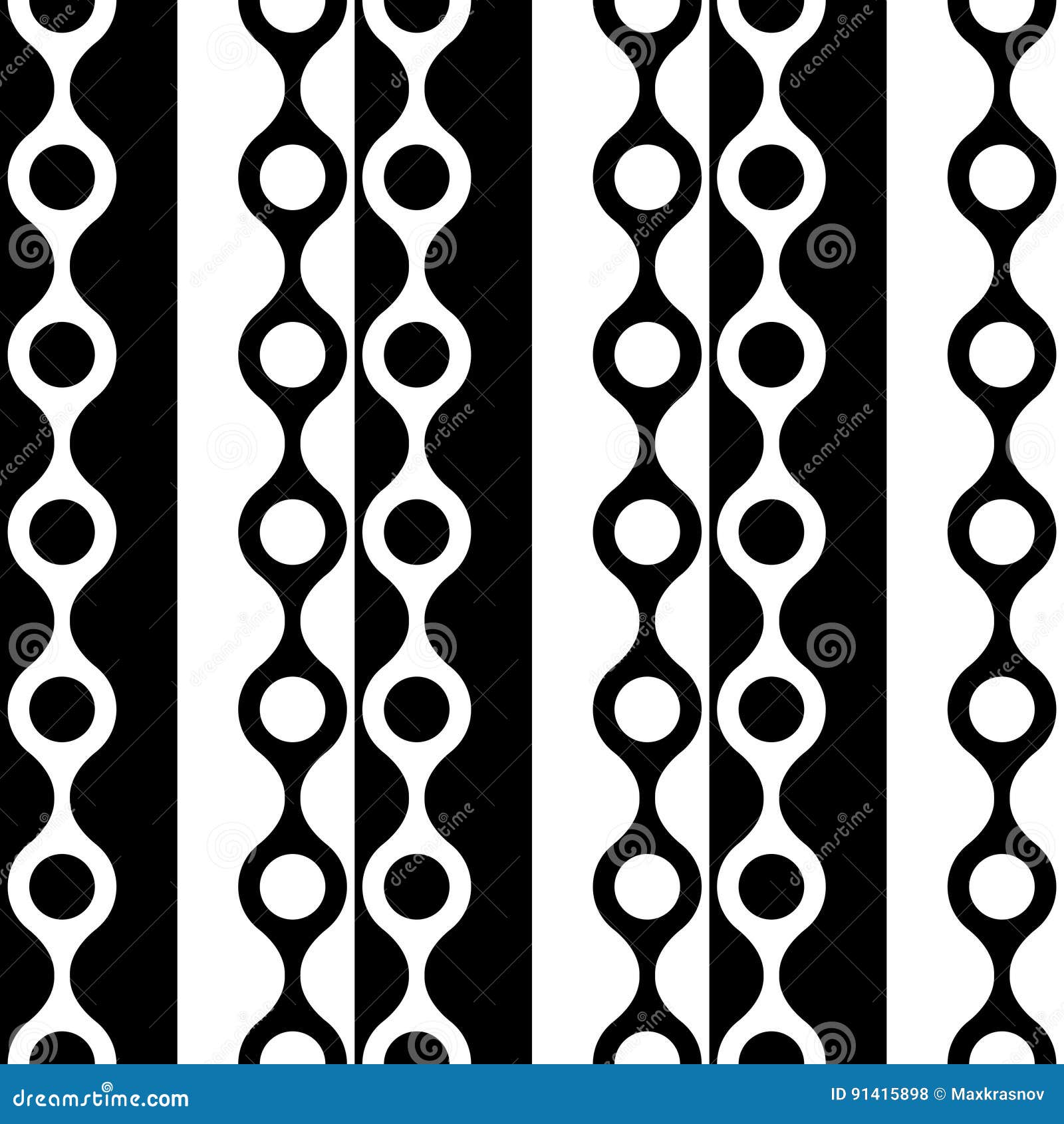 Seamless Stripe and Circle Pattern Stock Vector - Illustration of ...