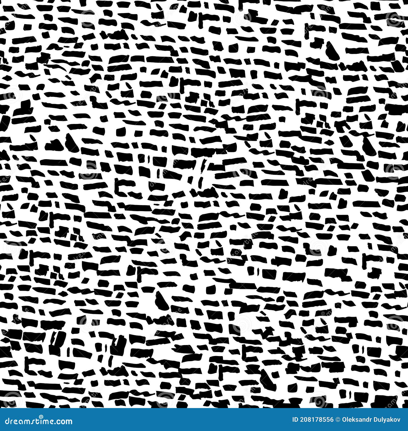 Seamless Stripe Pattern. Vector Black White Background. Dotted Line ...