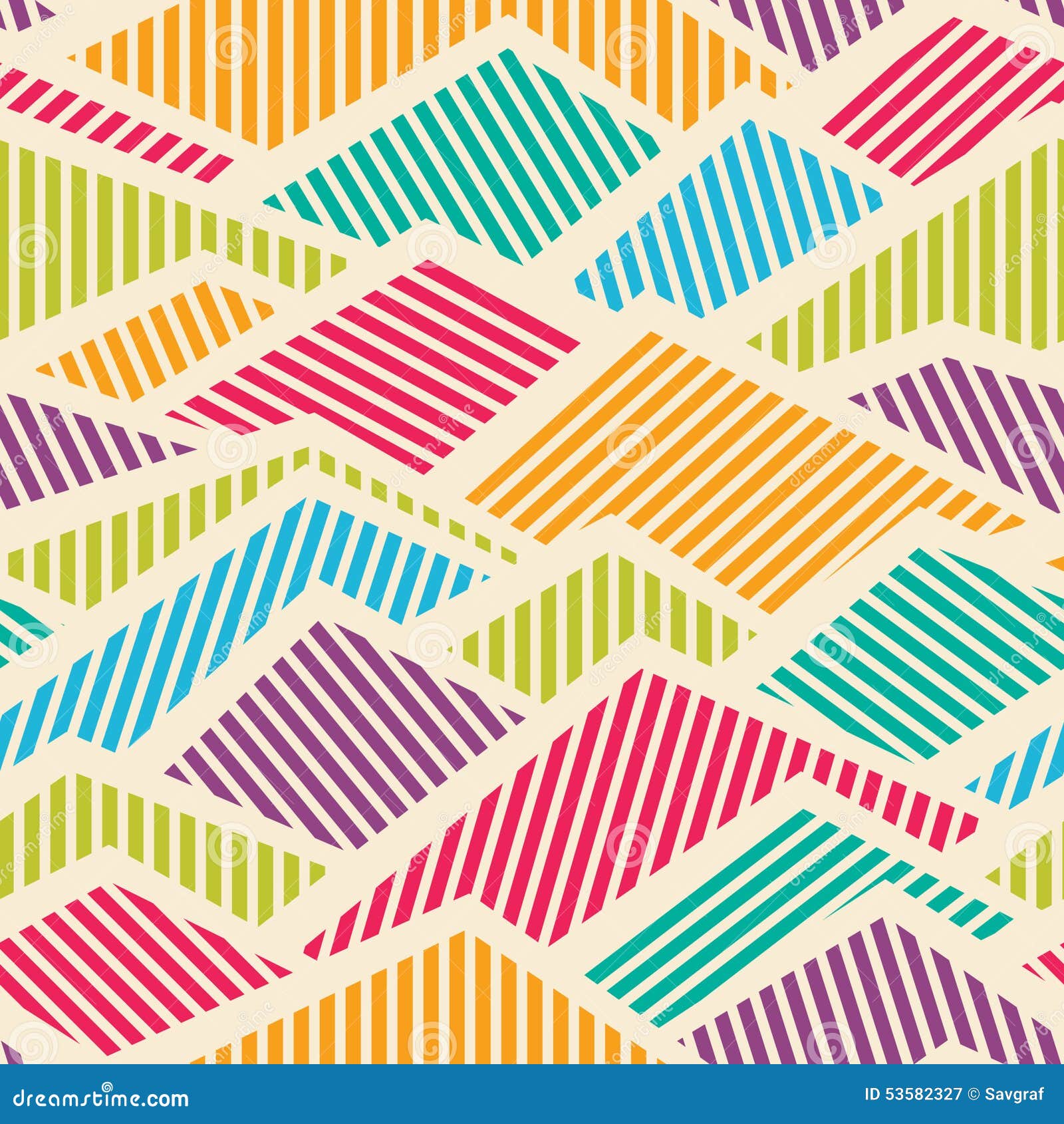 Seamless Striped Geometric Pattern Stock Vector - Illustration of ...