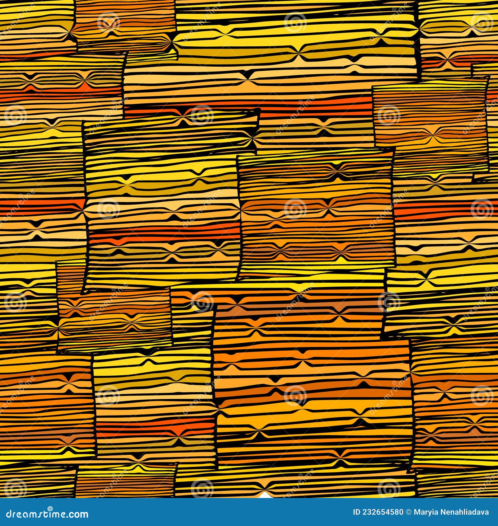 Seamless Striped Orange Yellow Background. Vector Illustration Stock ...