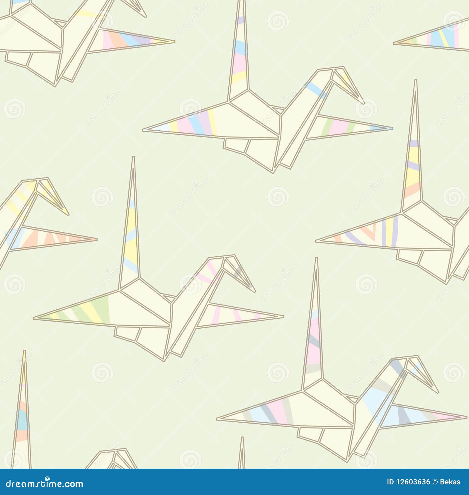 Seamless Striped Origami Pattern Stock Vector - Illustration of pastel ...