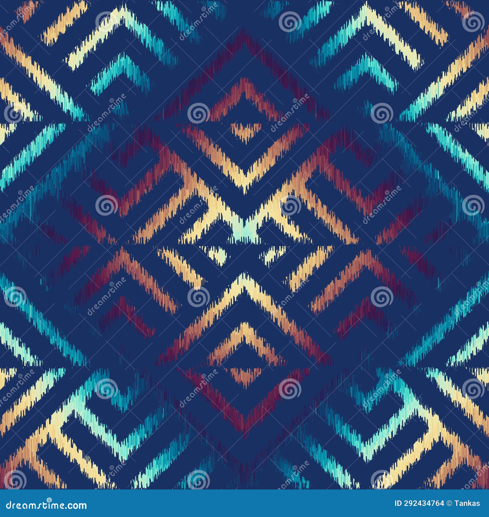 Seamless Striped Pattern in Aztec Style. Folk Embroidery.. Aztec Ikat ...