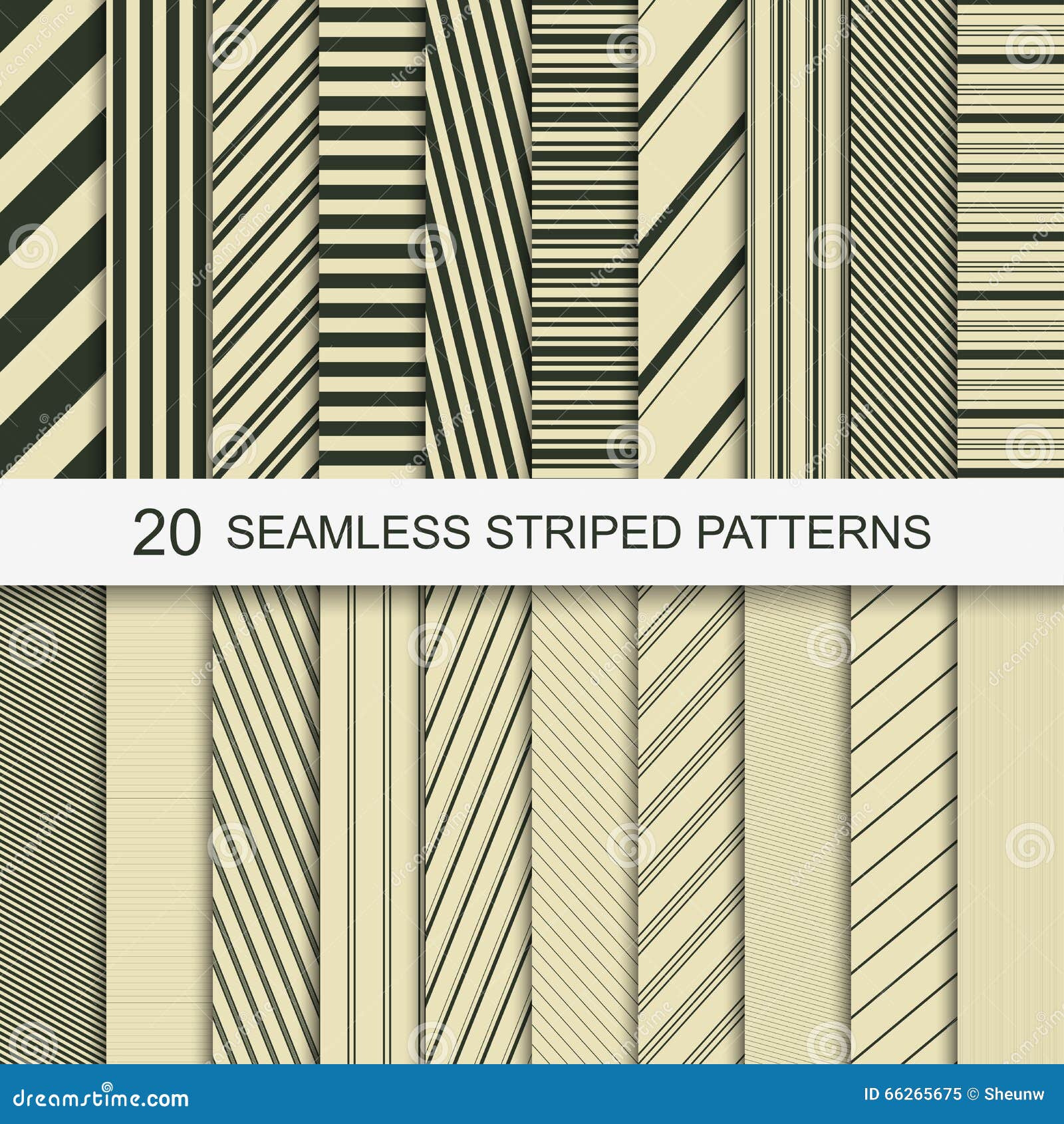 20 Seamless Striped Patterns. Stock Vector - Illustration of artistic ...