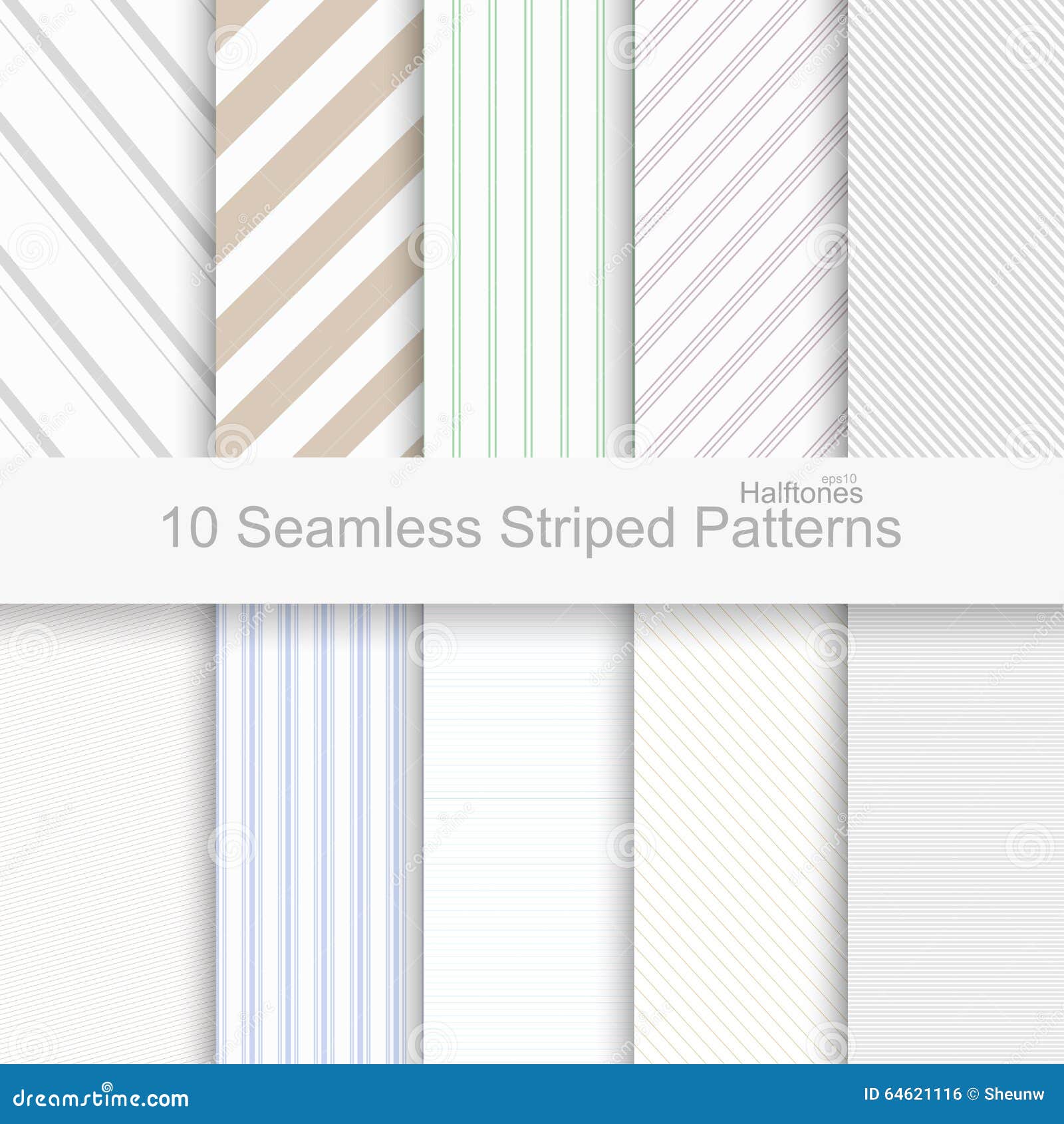 10 Seamless Striped Patterns Stock Vector - Illustration of artistic ...