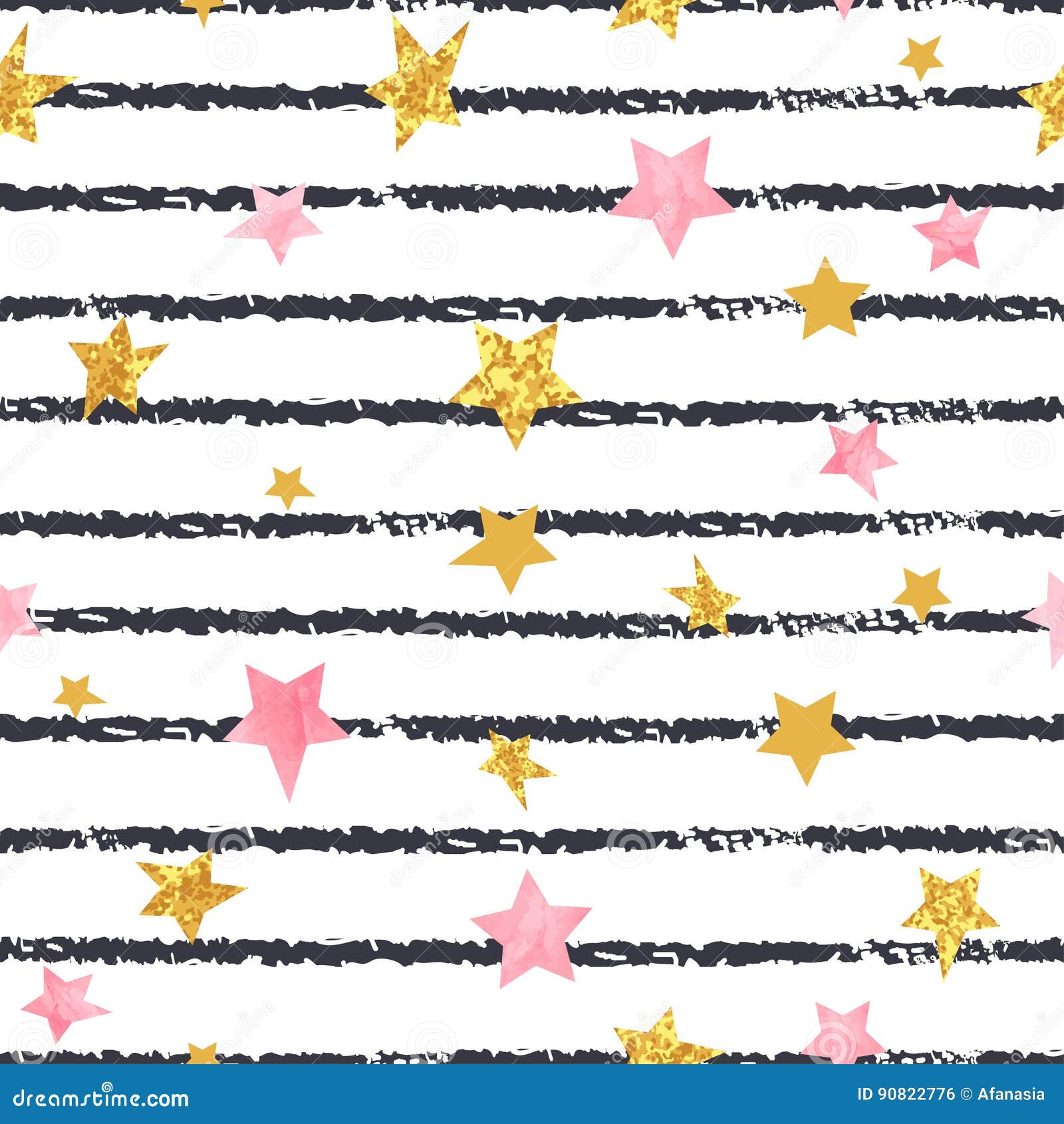 Seamless Striped Stars Pattern. Stock Vector - Illustration of pink ...
