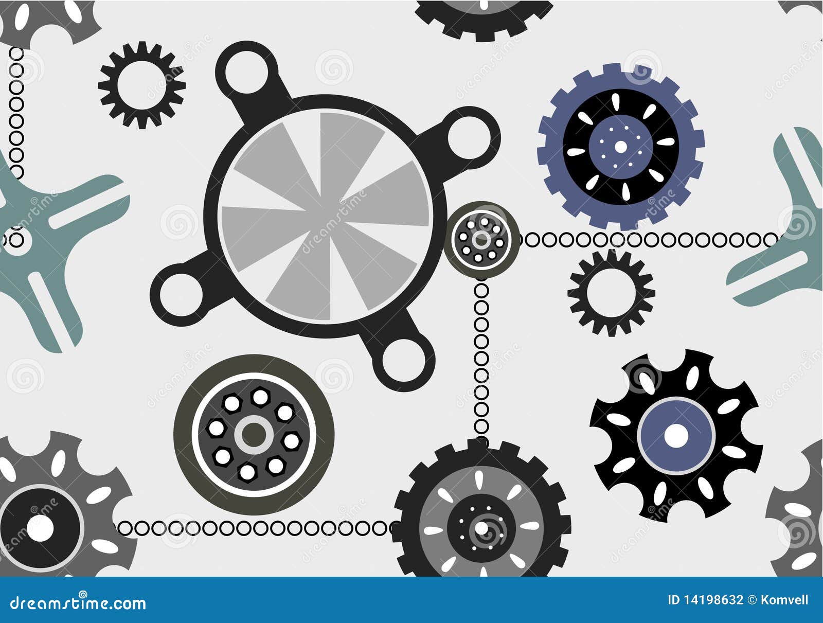 Seamless Structure with Gears Stock Vector - Illustration of gear ...