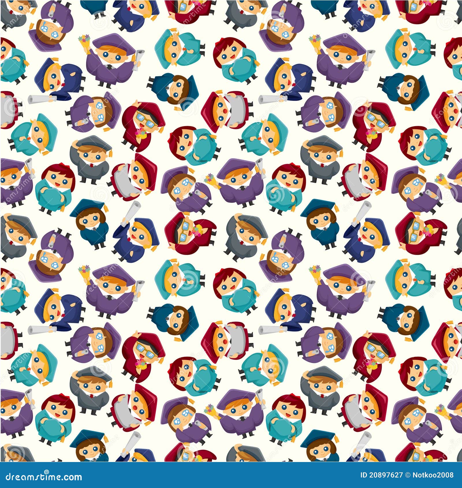 Seamless Student Pattern Vector Illustration | CartoonDealer.com #18621144