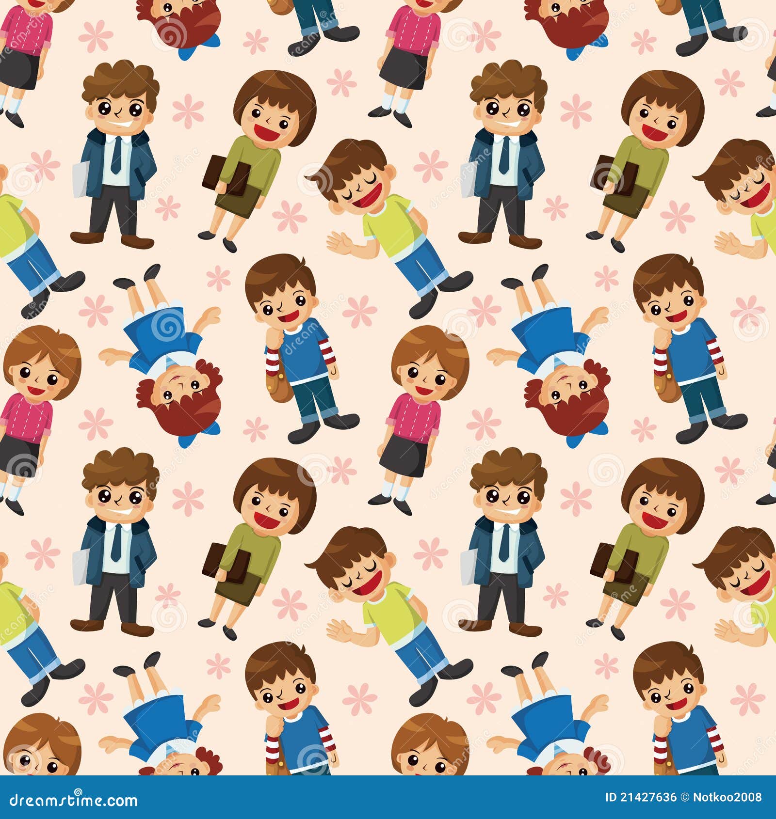 Seamless student pattern stock vector. Illustration of person - 21427636