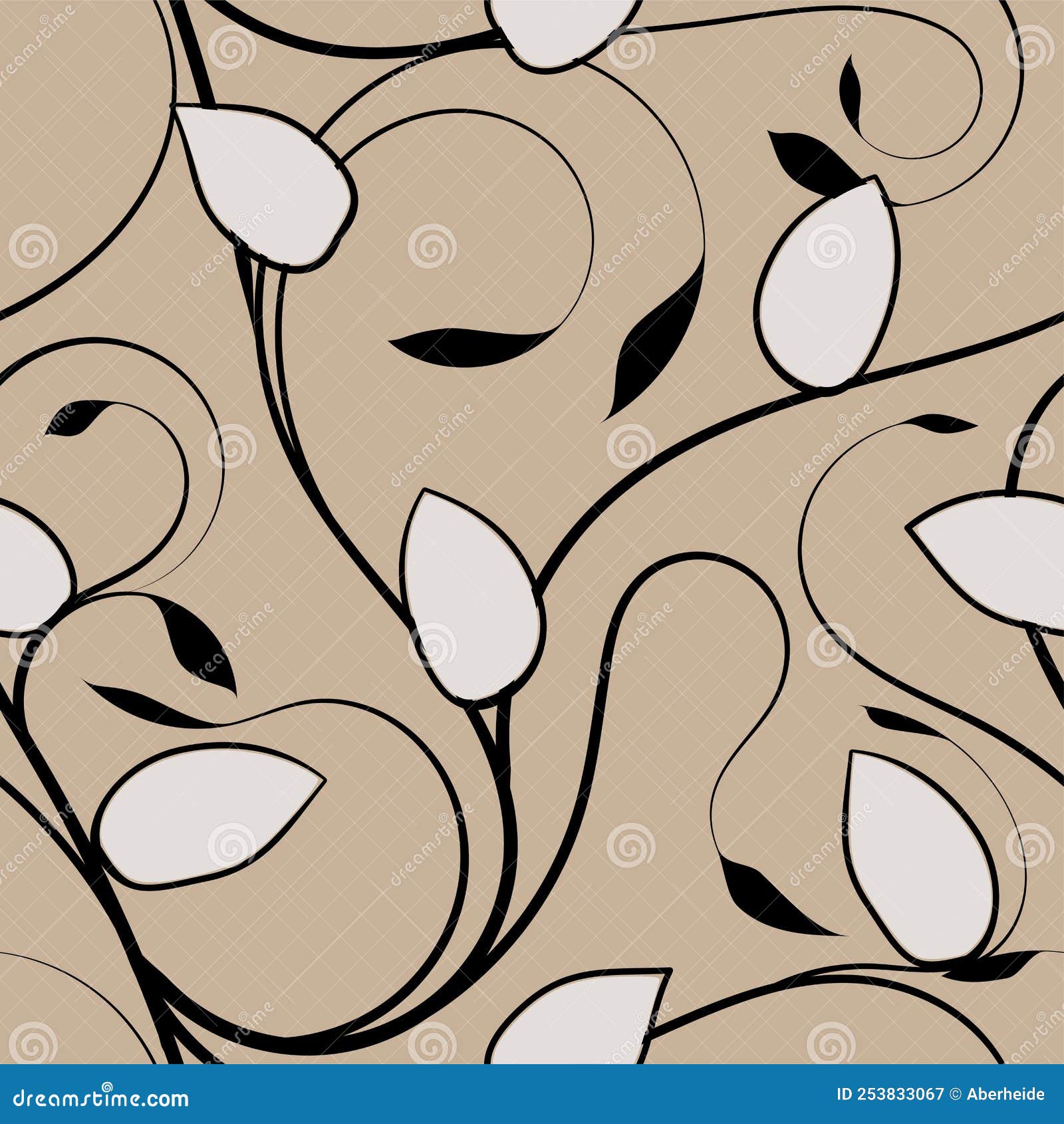 Seamless Stylish Flourish Design Pattern Stock Vector - Illustration of ...