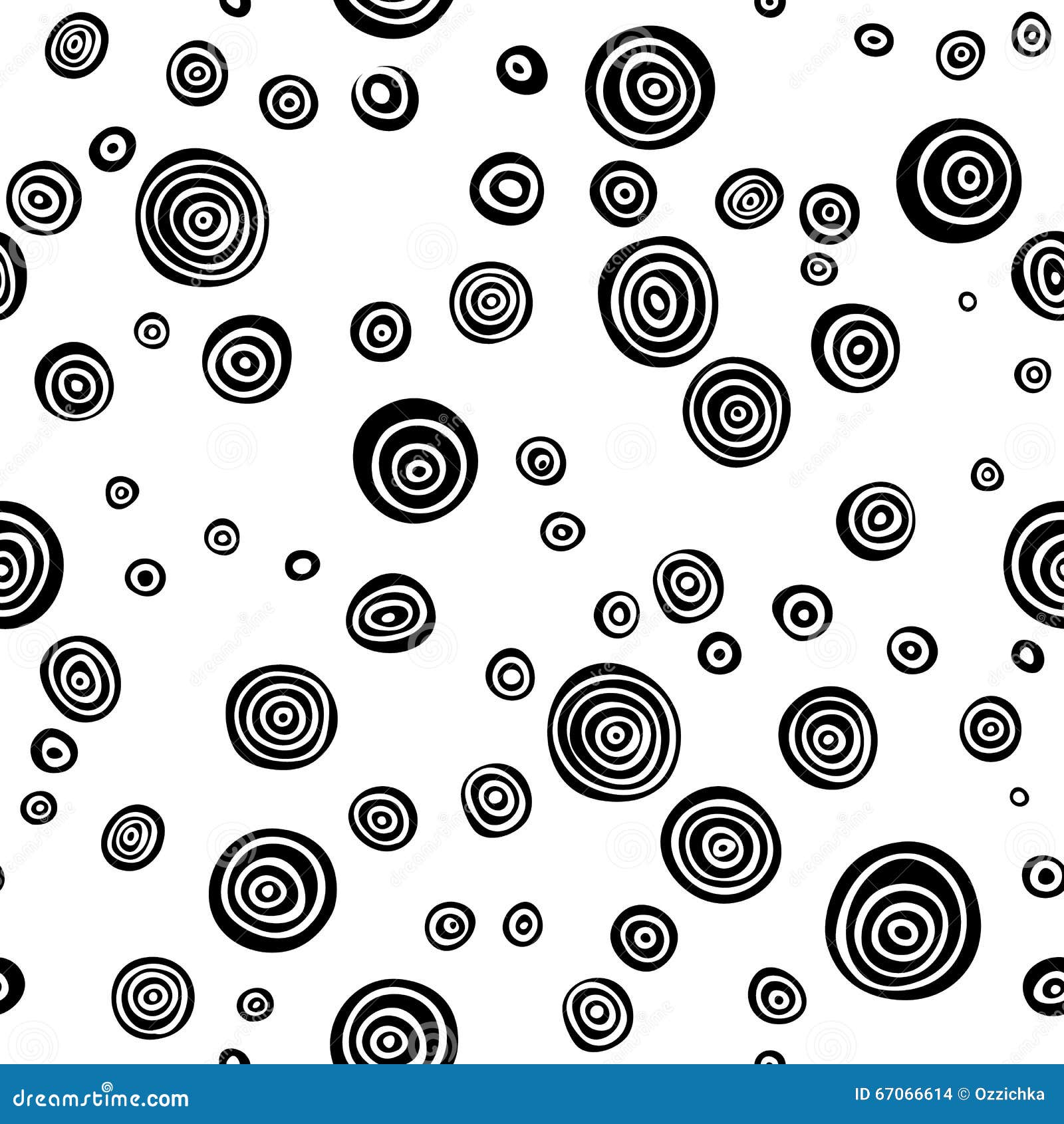 Seamless Stylish Hand Drawn Pattern. Vector Illustration with ...