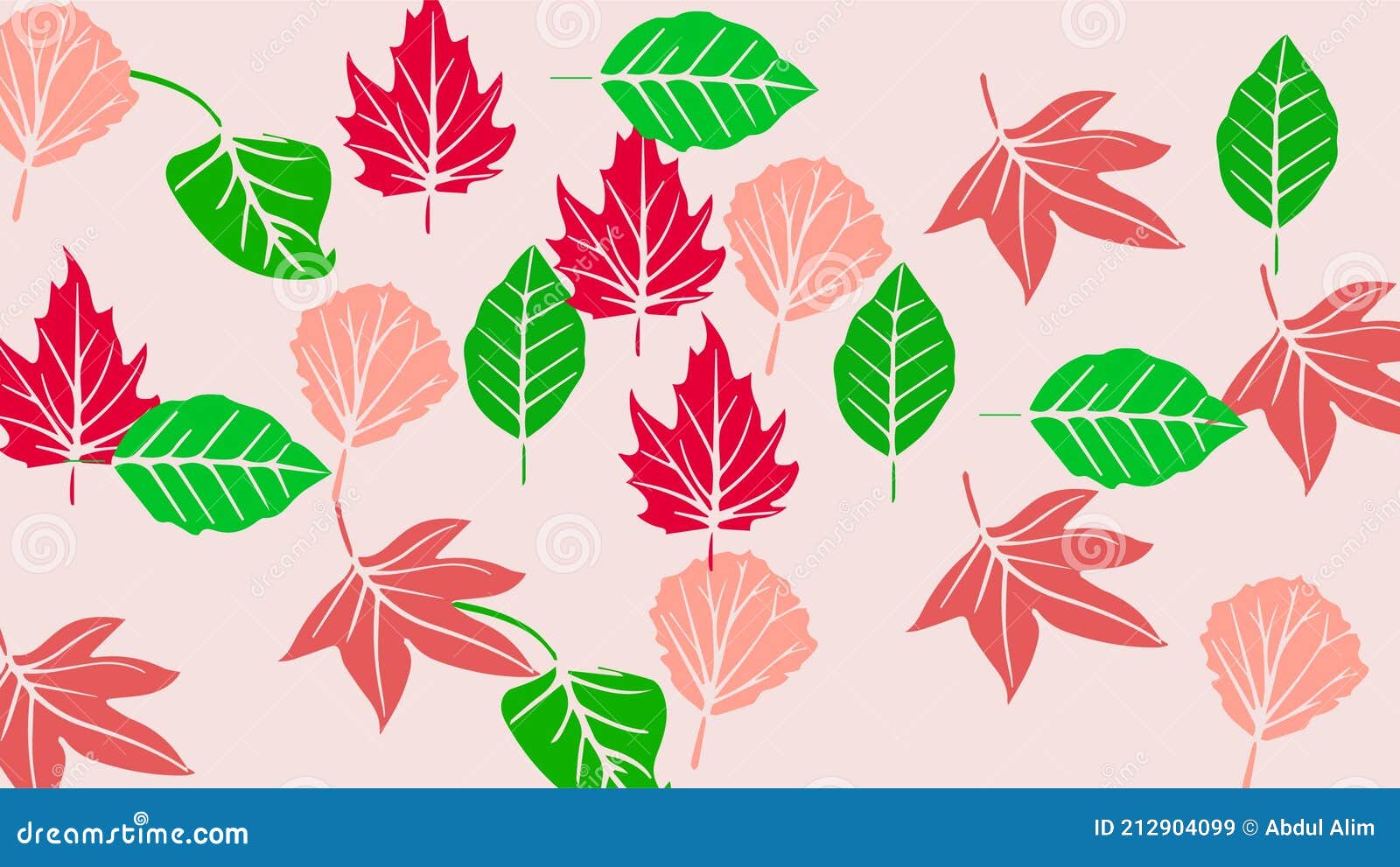 Seamless Stylish Leaves Pattern Vector Background Stock Vector ...