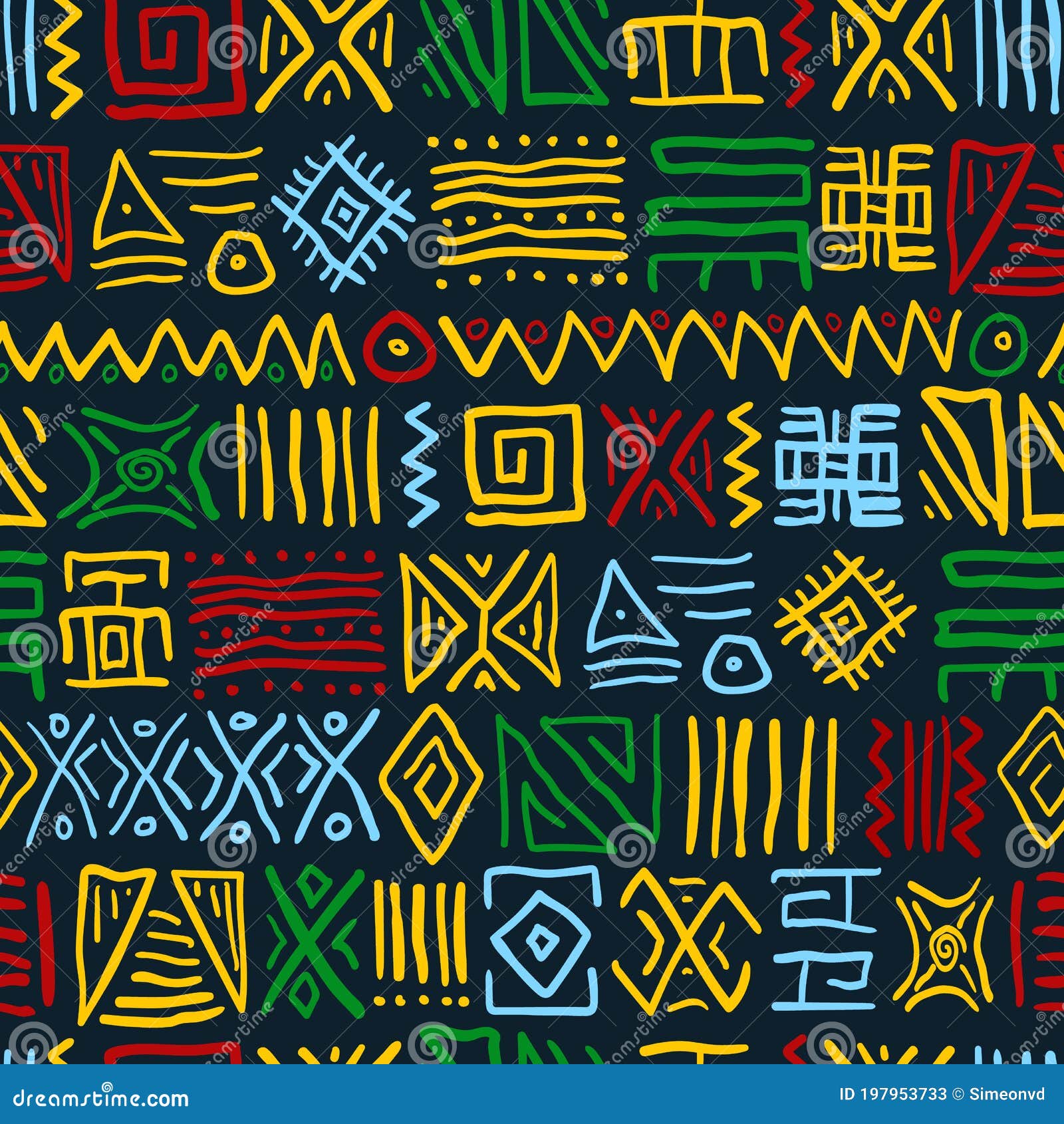 Seamless African Prints Stock Illustrations 3 804 Seamless African