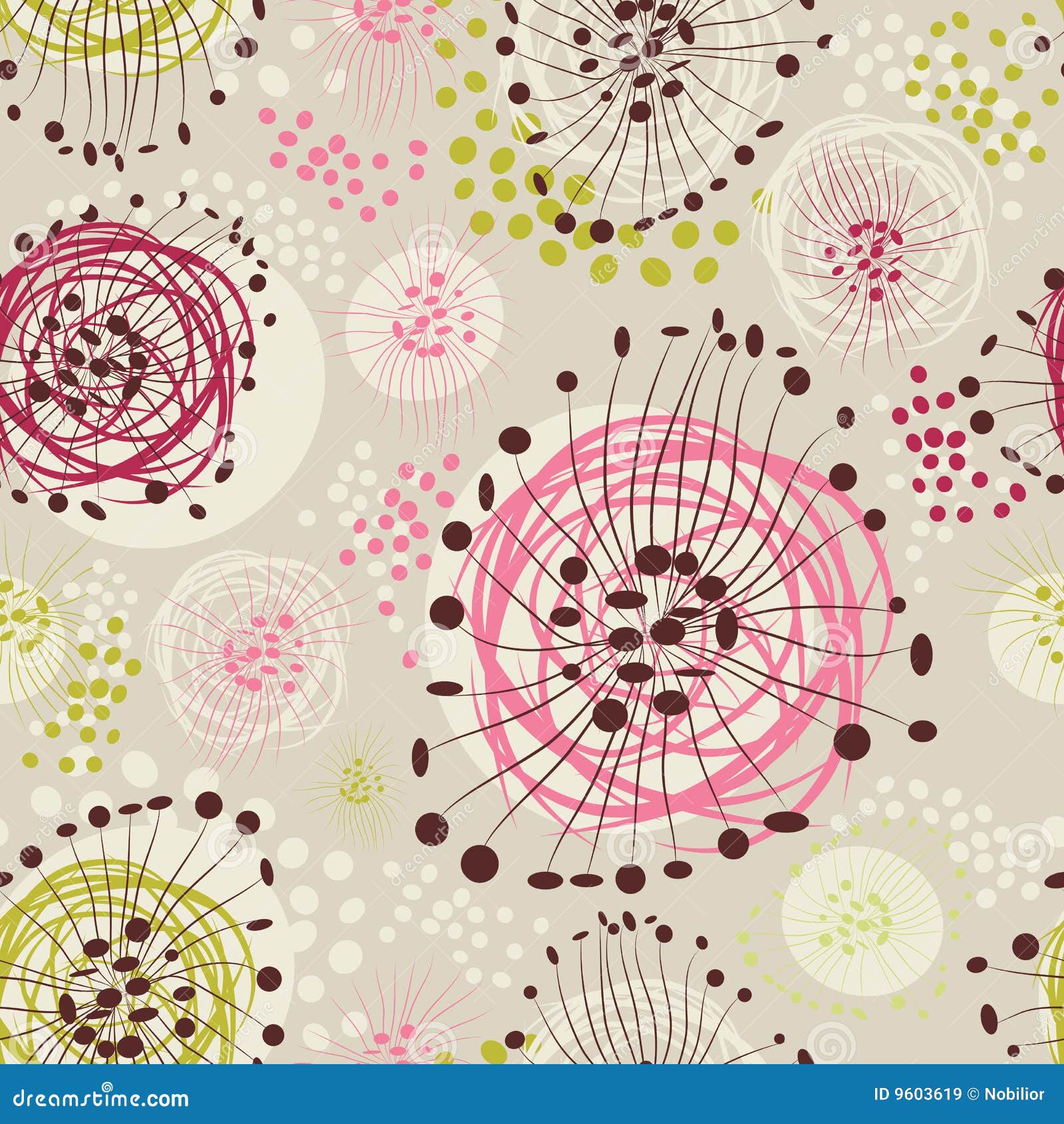 Seamless Stylized Background Stock Vector - Illustration of ornate ...