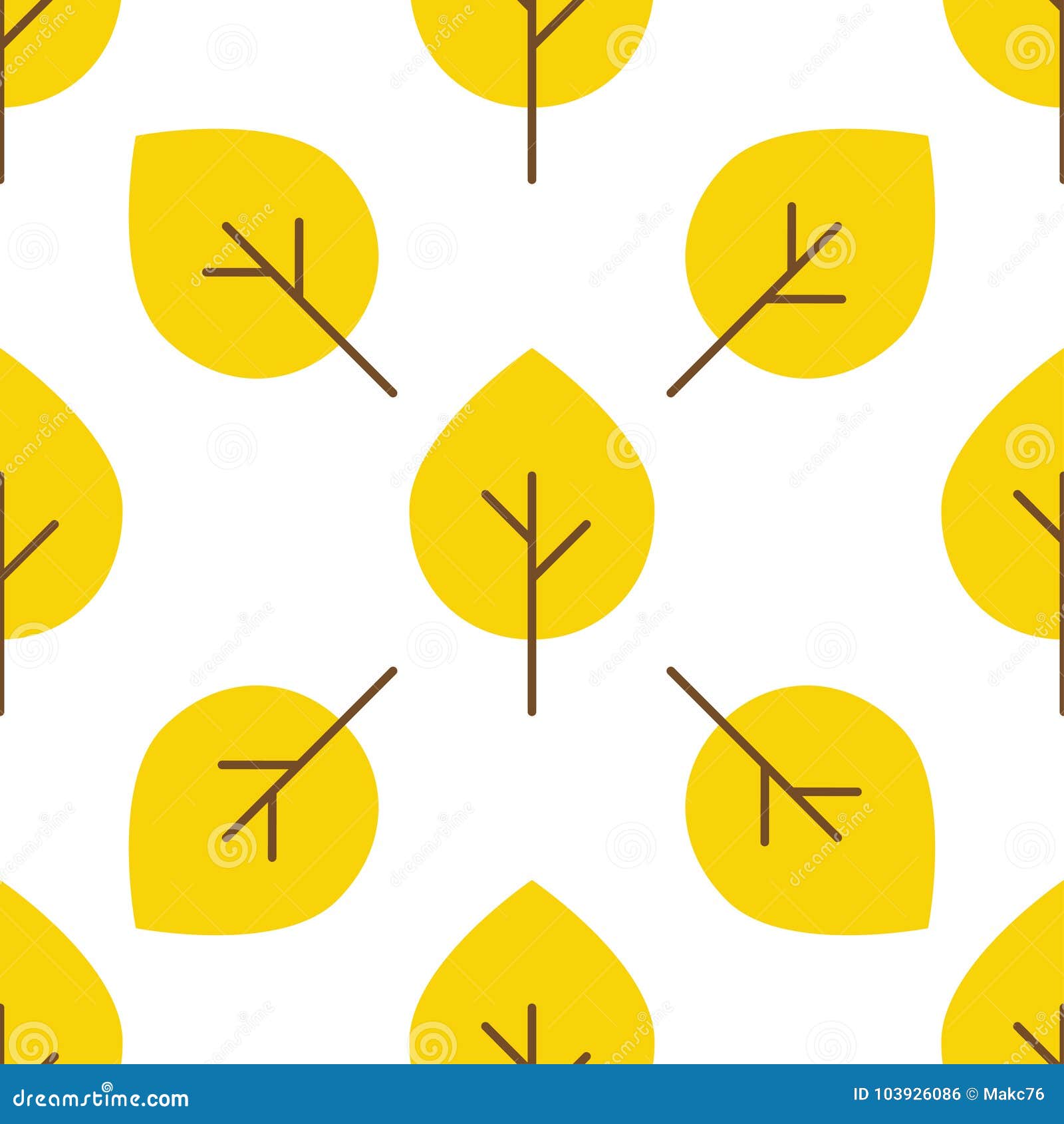 Seamless Stylized Leaf Pattern. Stock Vector - Illustration of backdrop ...