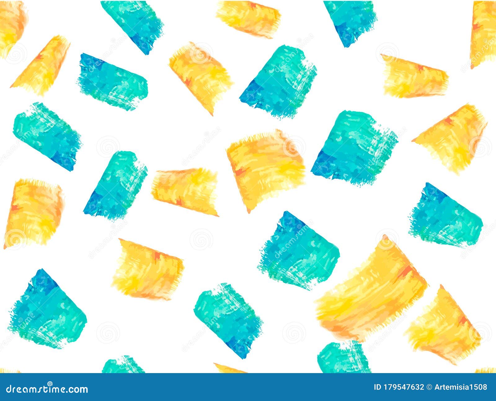 Seamless Summer Abstract Background Pattern with Paint Strokes. Vector ...