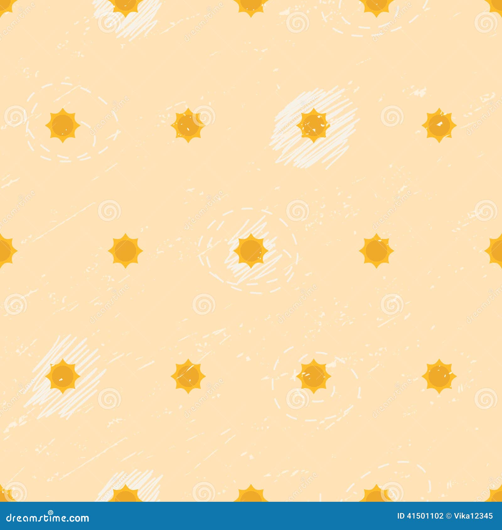 Seamless Summer Sun Pattern Stock Vector - Illustration of warm ...