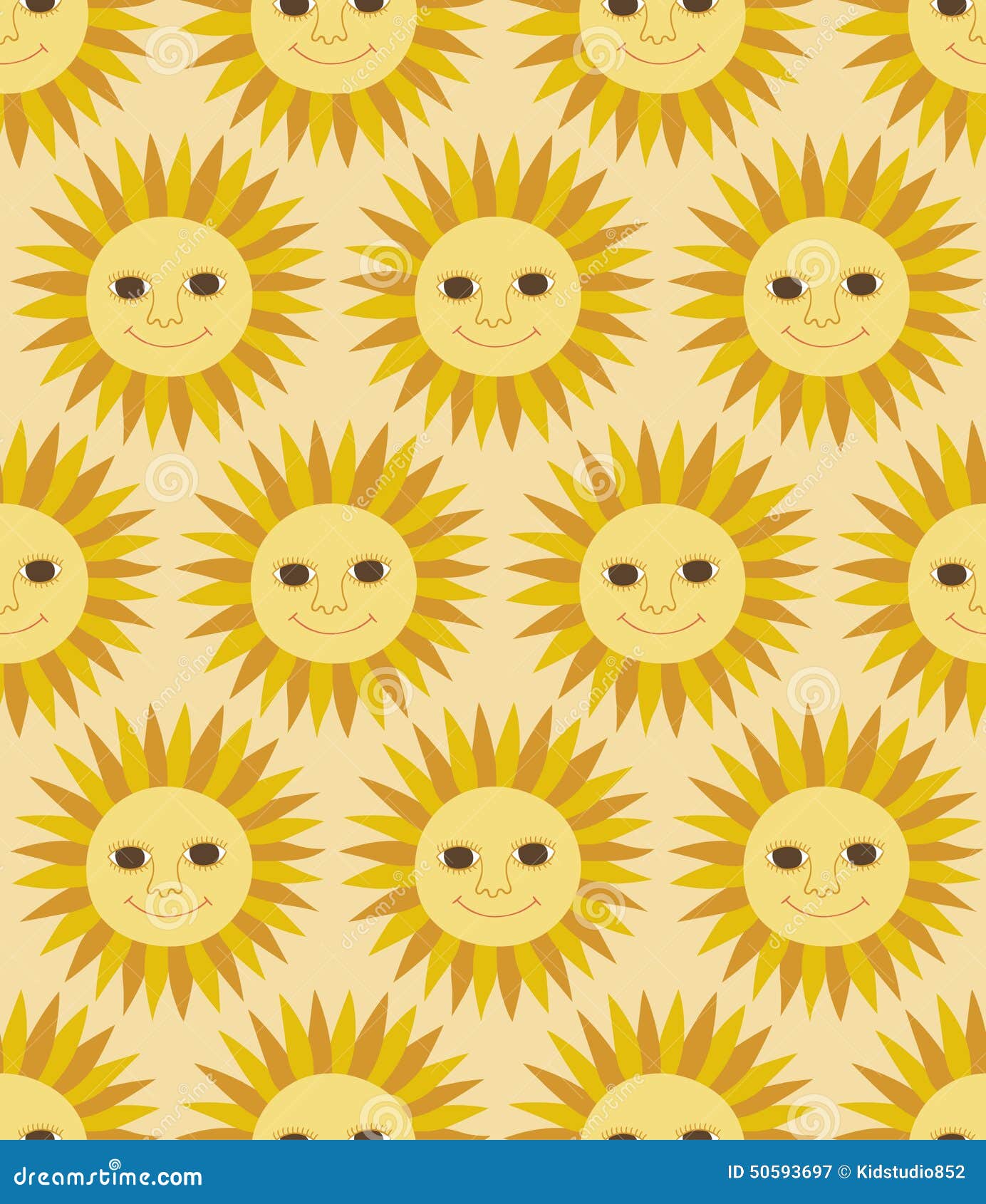 Seamless sun pattern stock vector. Illustration of print - 50593697