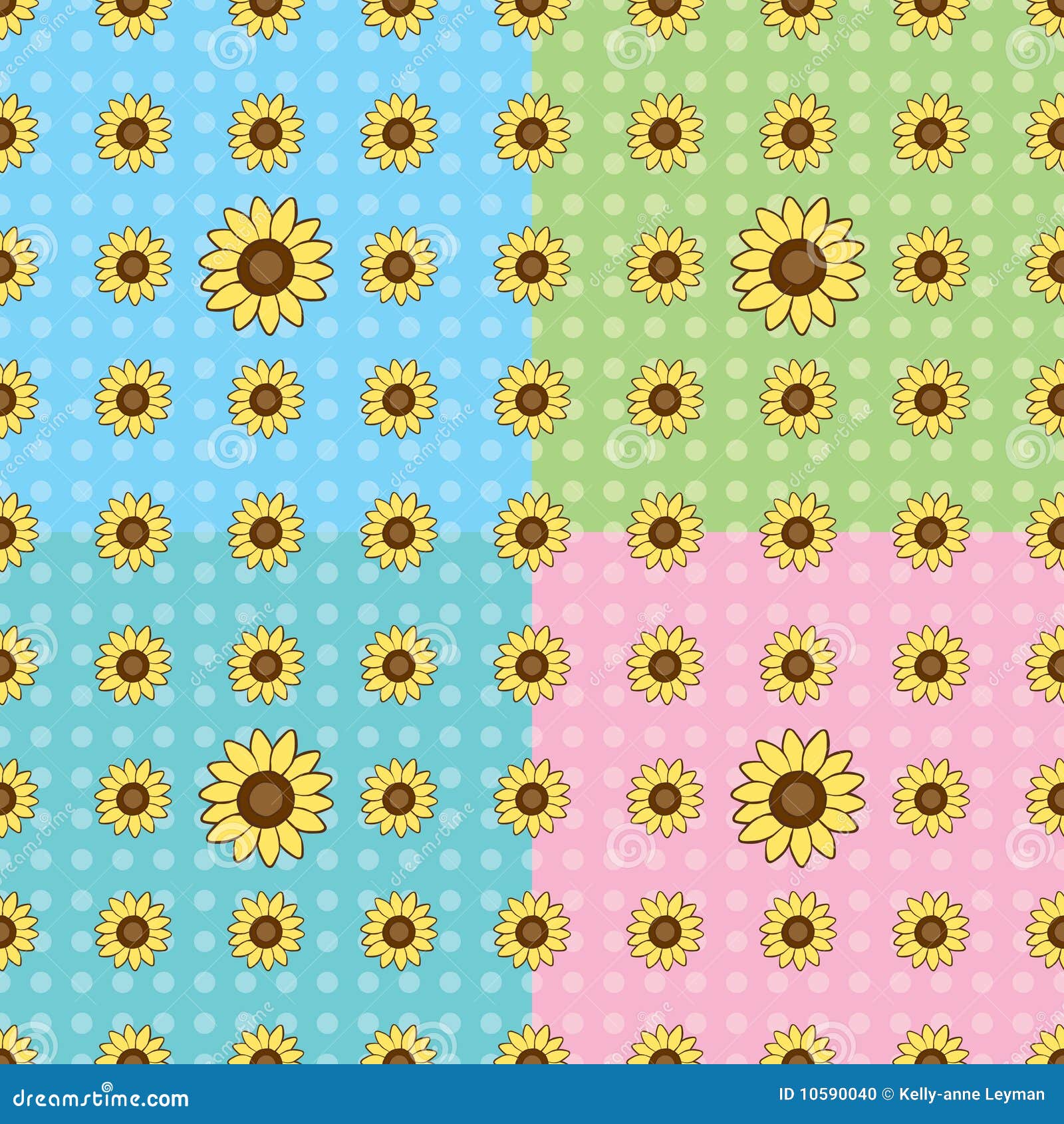 Seamless Sunflower pattern stock vector. Illustration of wallpaper ...