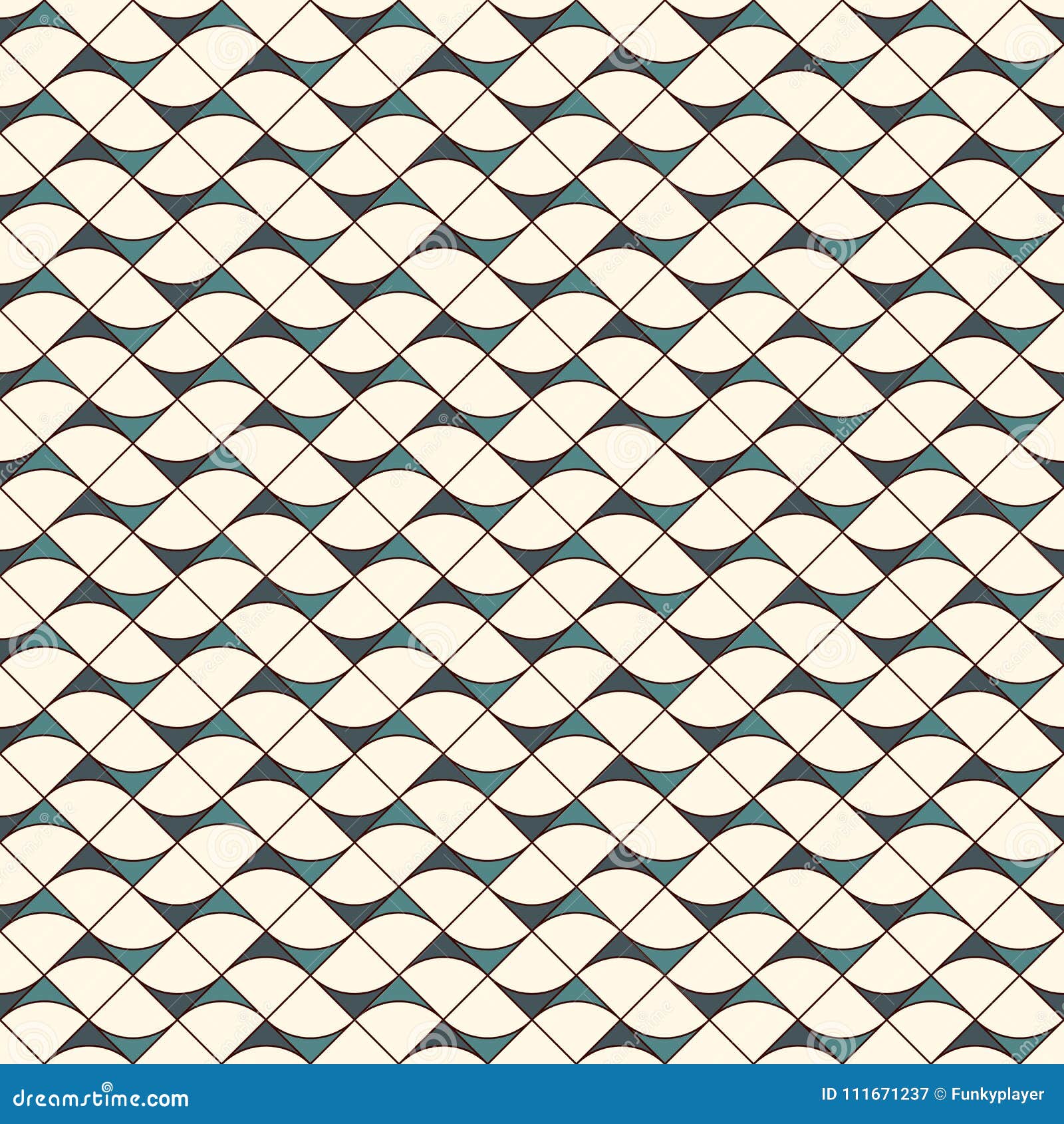 Seamless Surface Pattern with Abstract Waves. Contemporary Print with ...