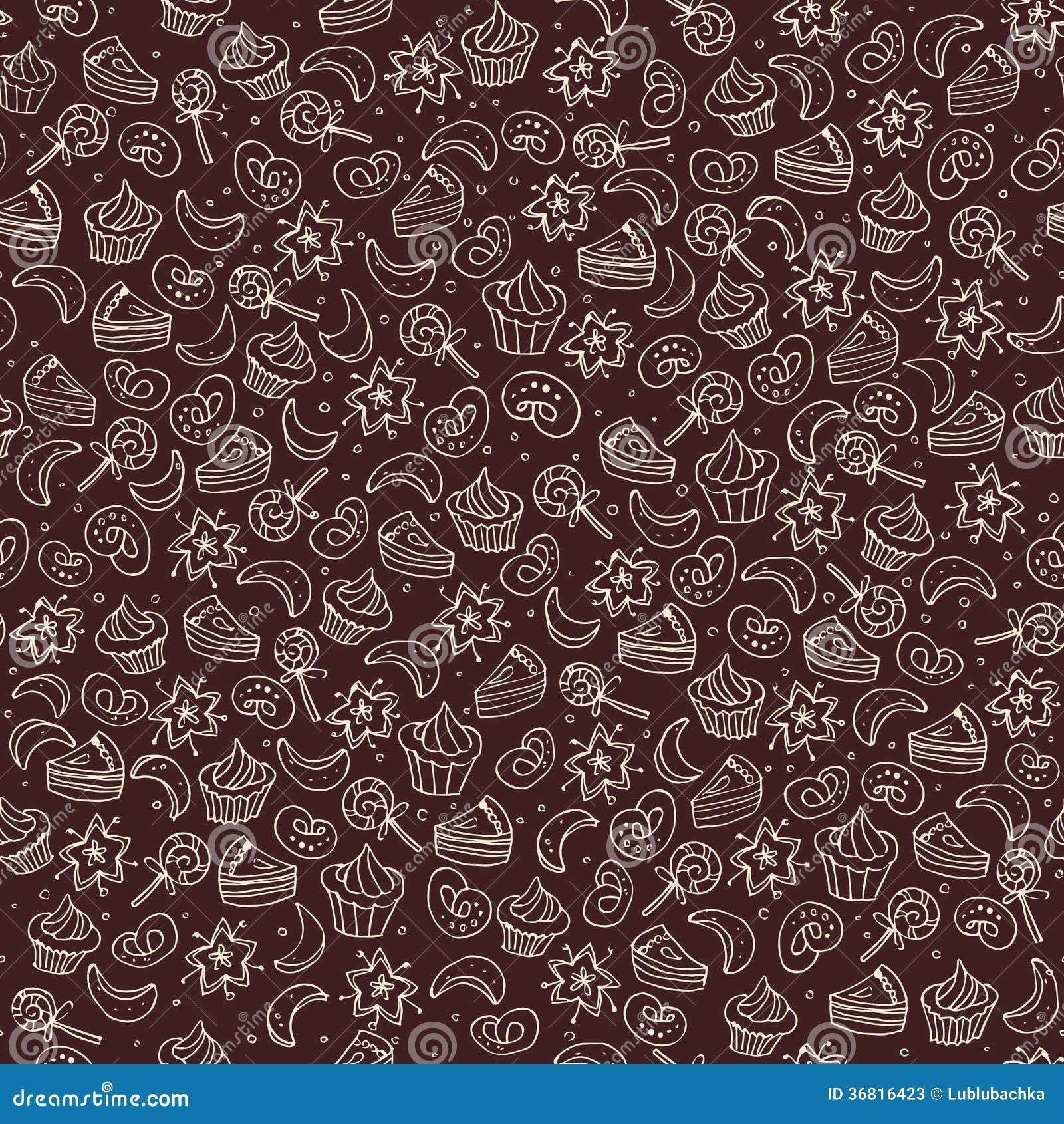 Seamless Sweet Bakery Background Stock Photos - Image: 36816423