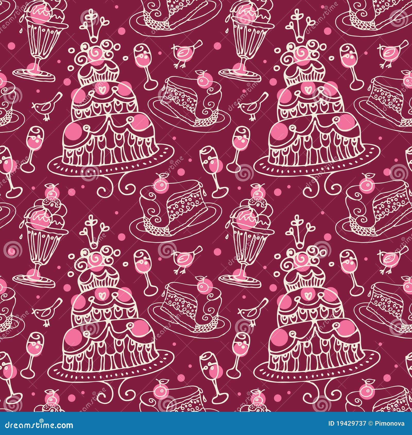 Seamless sweets pattern stock illustration. Illustration of cookie ...